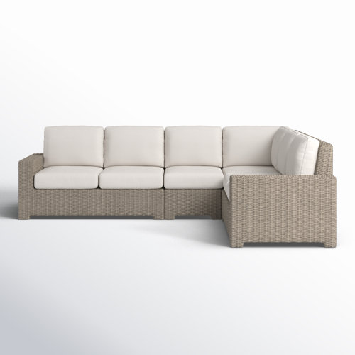 Birch Lane™ Hutsonville 116" Wide Outdoor L-Shaped Patio Sectional with ...
