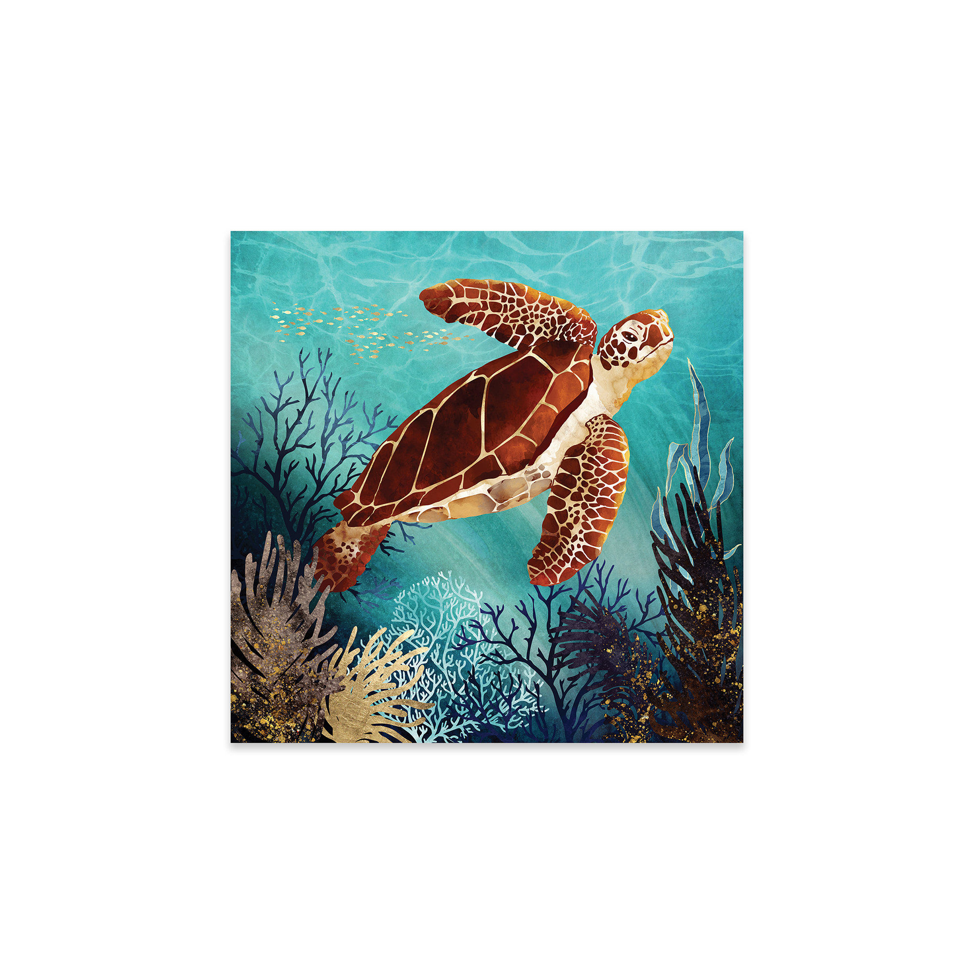 Bay Isle Home " Metallic Sea Turtle " by SpaceFrog Designs | Wayfair