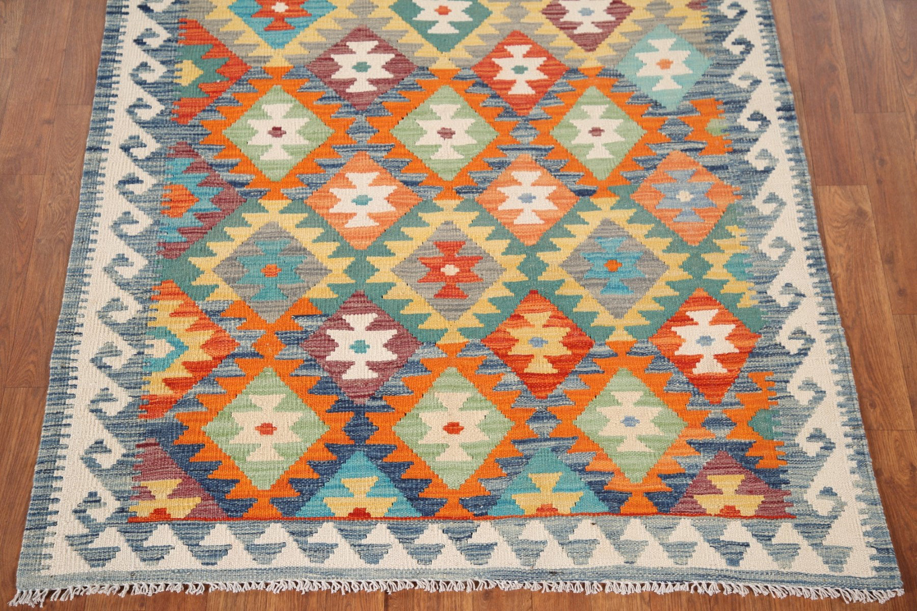 Dakota Fields Multolor Wool Kilim Oriental Rug 4x6 | Wayfair