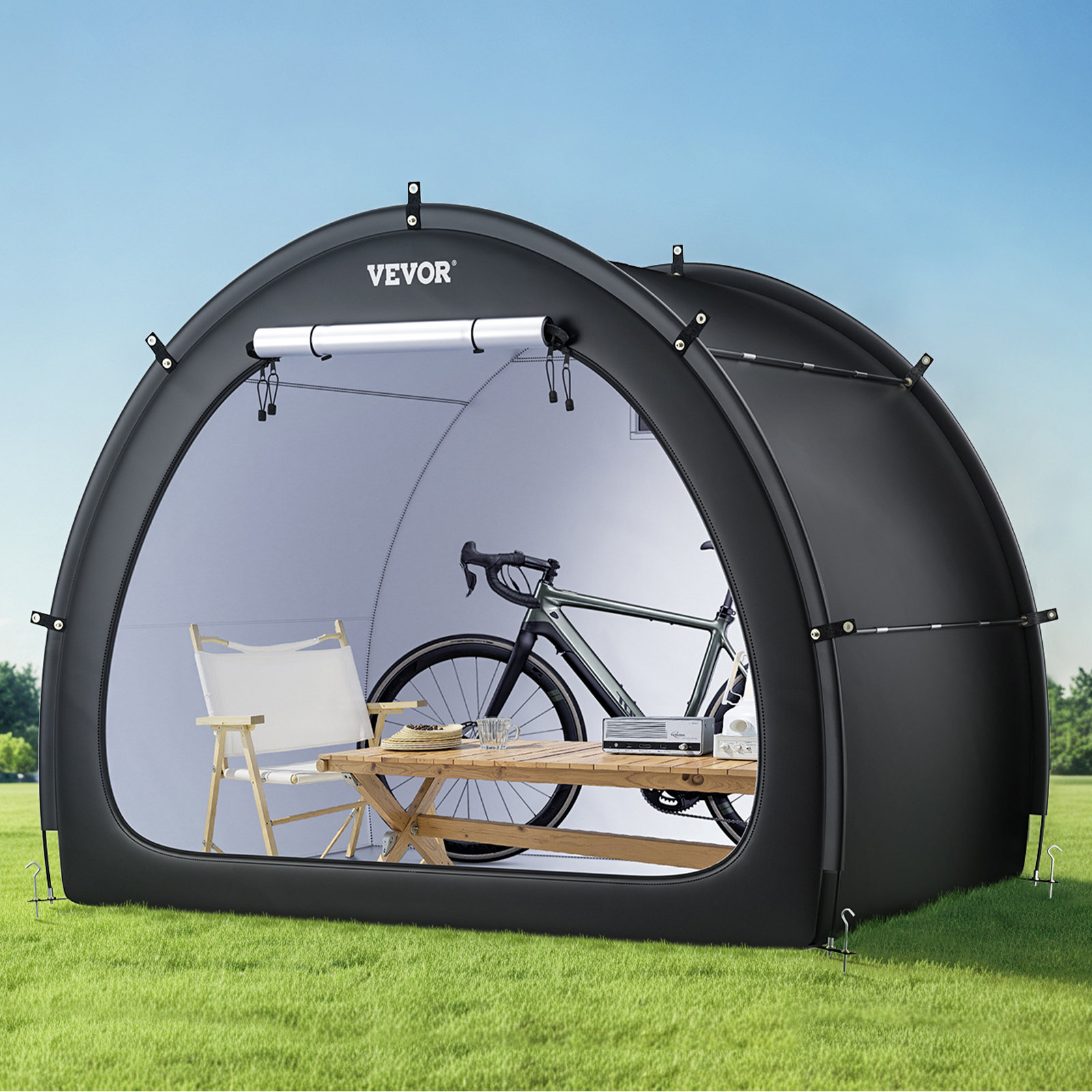 Stellweilan Tessberg Outdoor Bike Storage Tent Fan-Shaped Waterproof ...