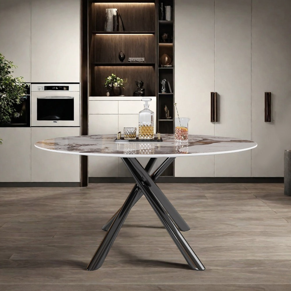 Orren Ellis Italian style minimalist round table | Wayfair