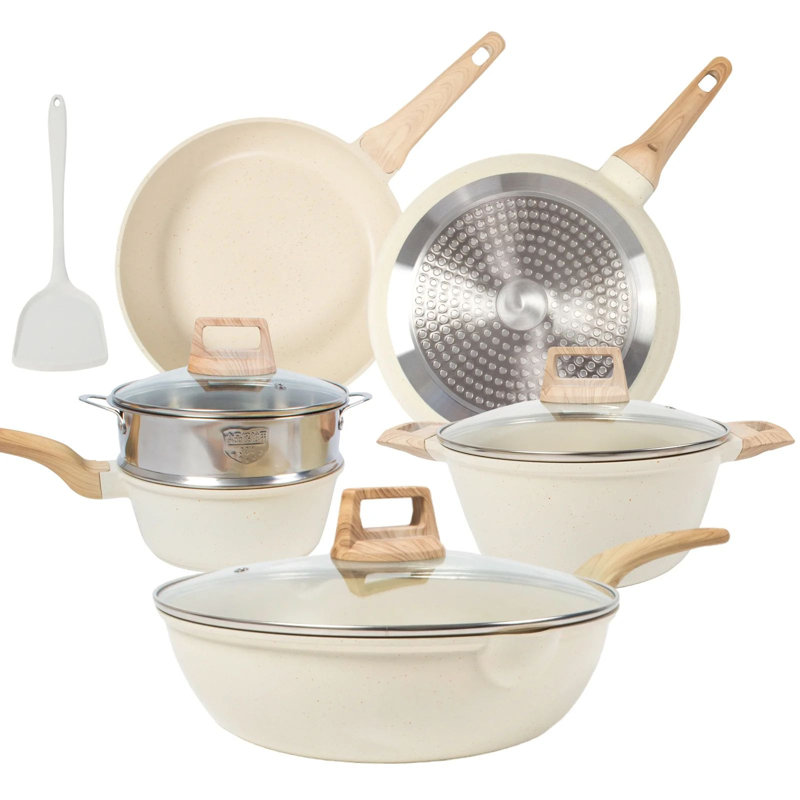 Wewdigi 10 - Piece Ceramic Cookware Set | Wayfair