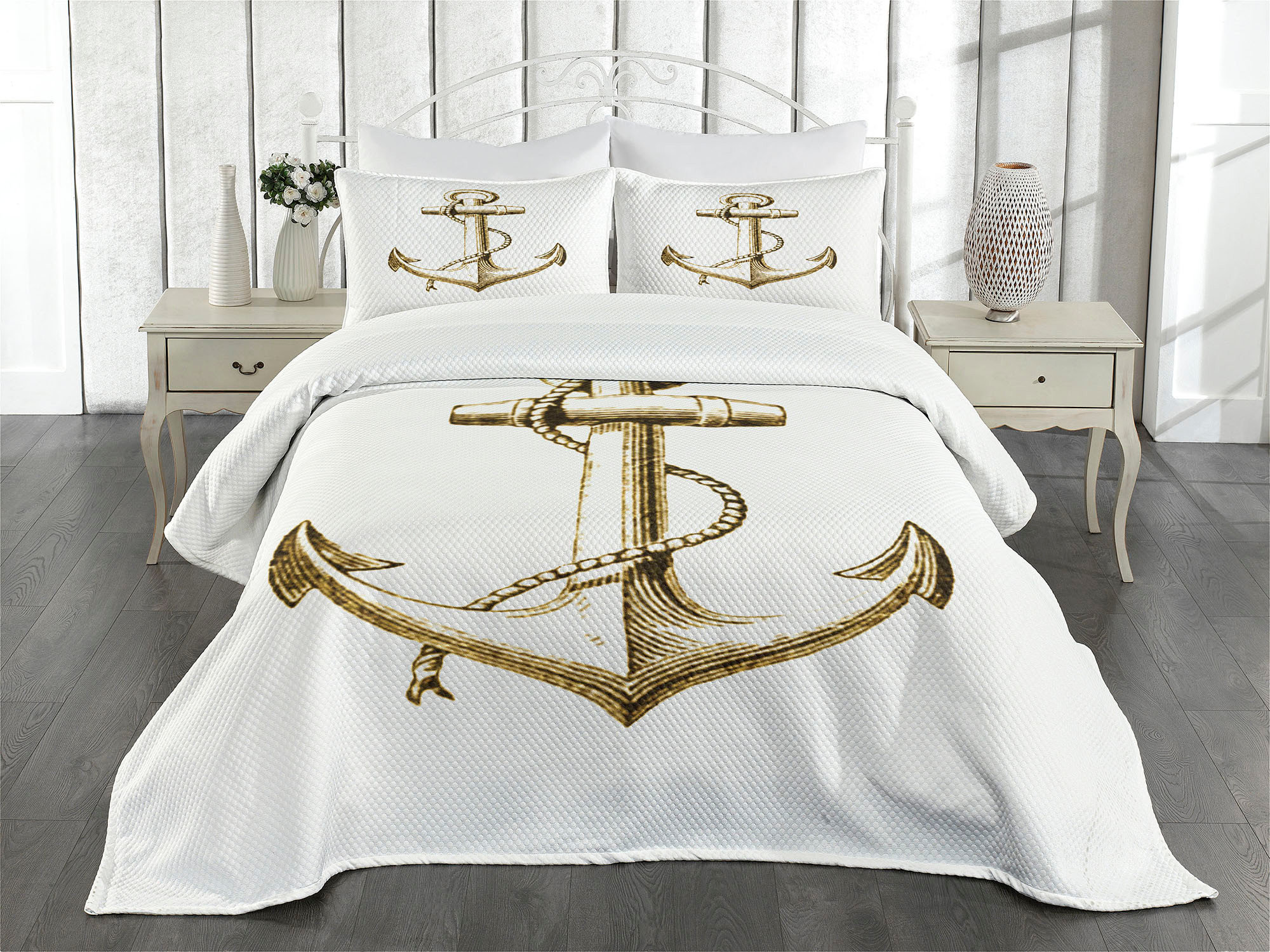 Ambesonne Anchor Bedspread Nautical Voyage | Wayfair