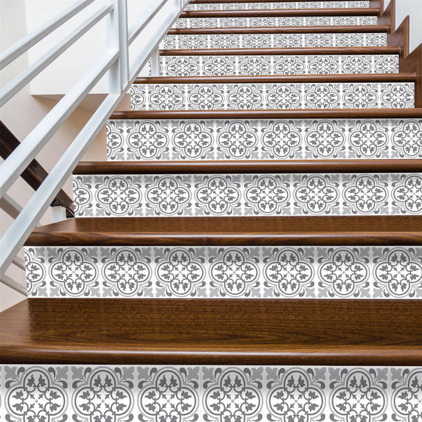 Corrigan Studio® Diamond Geometric Art Deco Lines Peel And Stick Stair ...