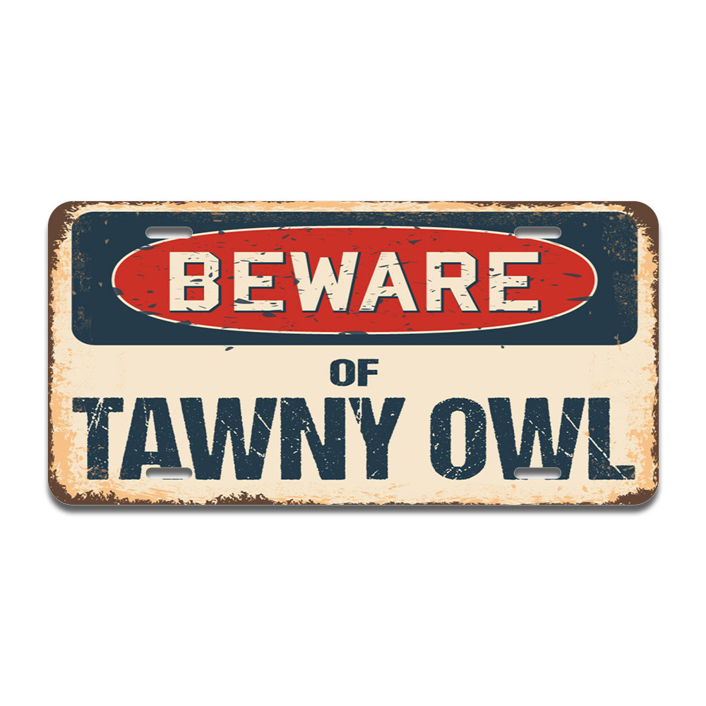SignMission Beware of Tawny Owl Aluminum Plate Frame | Wayfair