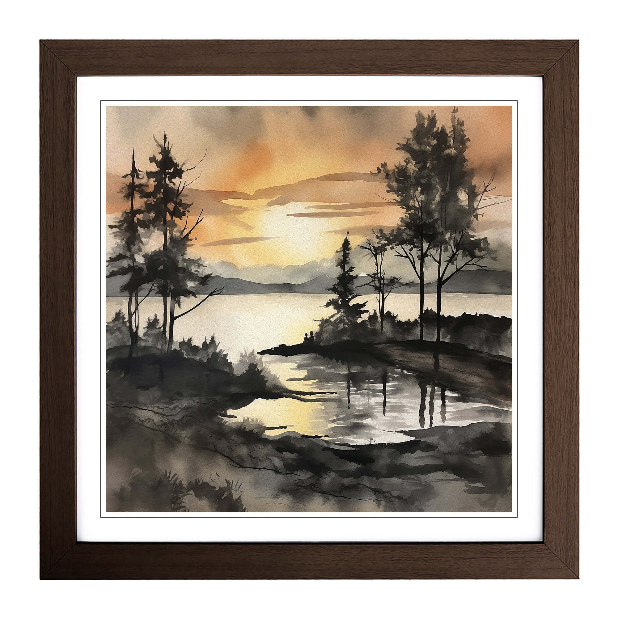 Alpen Home Sunrise Ink Wash No.5 - Print | Wayfair.co.uk