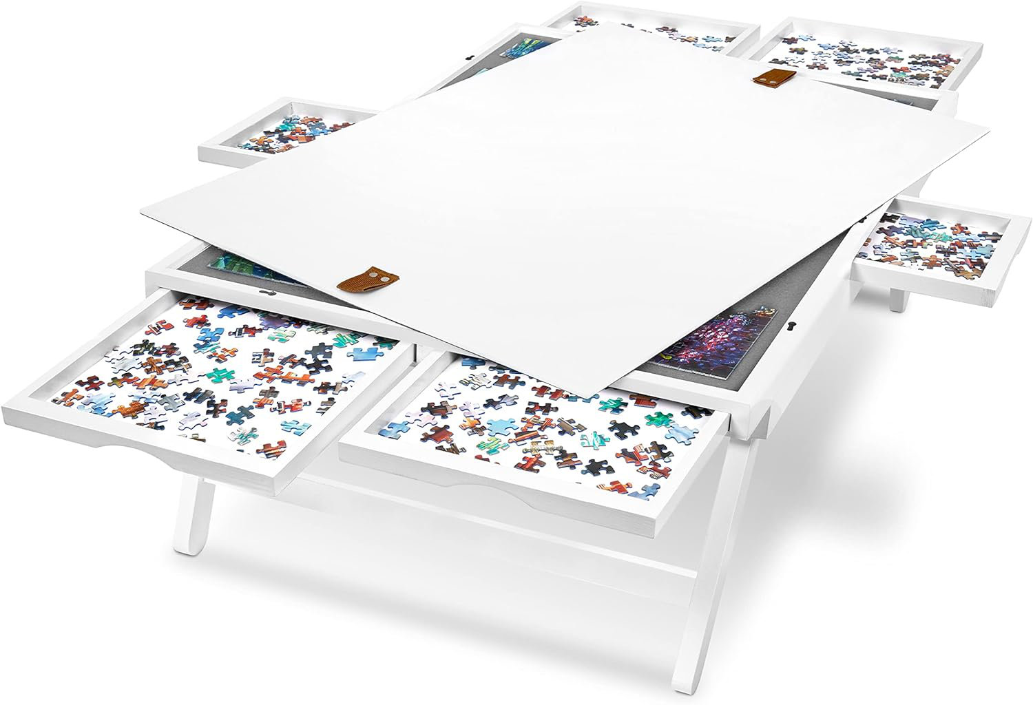 Jumbl Premium 1000 Piece Puzzle Board Rack 23” x 31” Wooden Jigsaw ...