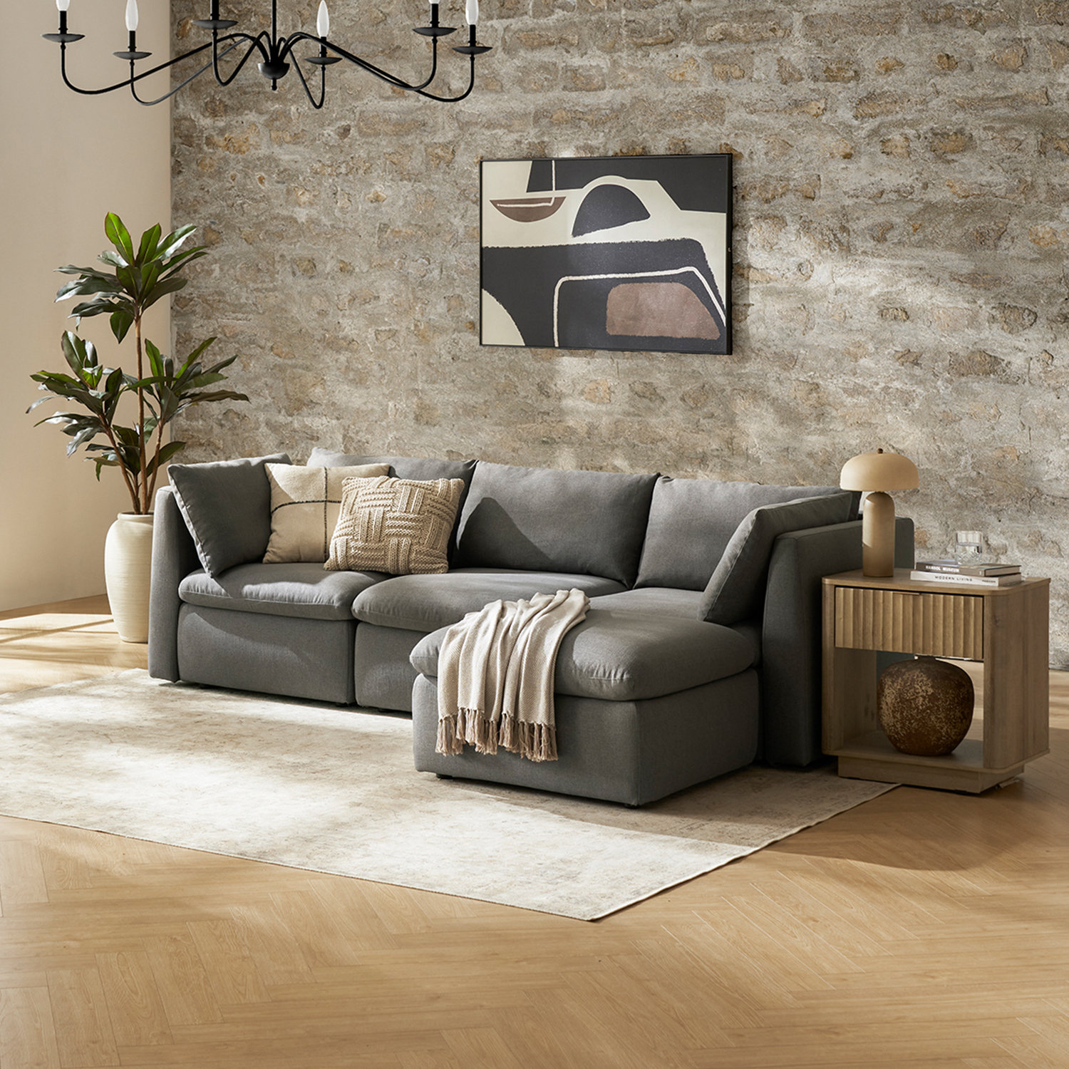 Latitude Run® Dunellen Oversized Modular Sectional Sofa With Fully ...