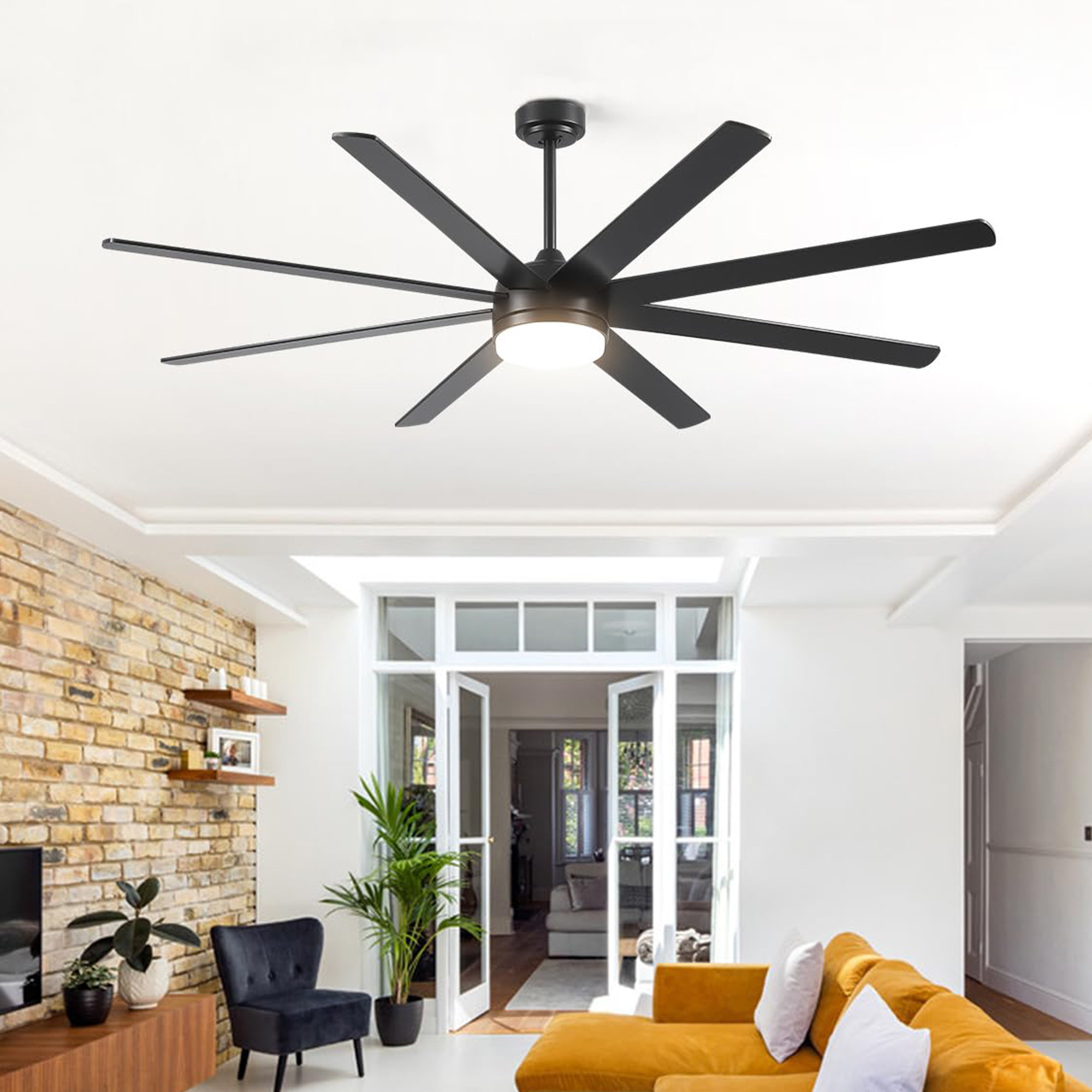 Latitude Run® 72 inch Ceiling Fan with Light and Remote Control | Wayfair
