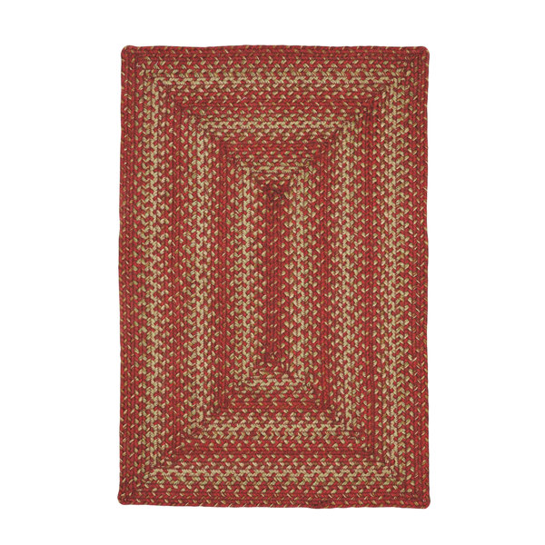 August Grove® Apple Pie Jute Red Braided Rugs, a Red Rustic Rug For ...