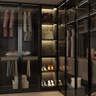 Latitude Run® Black Closet System Shelf Unit With Light And Tempered ...