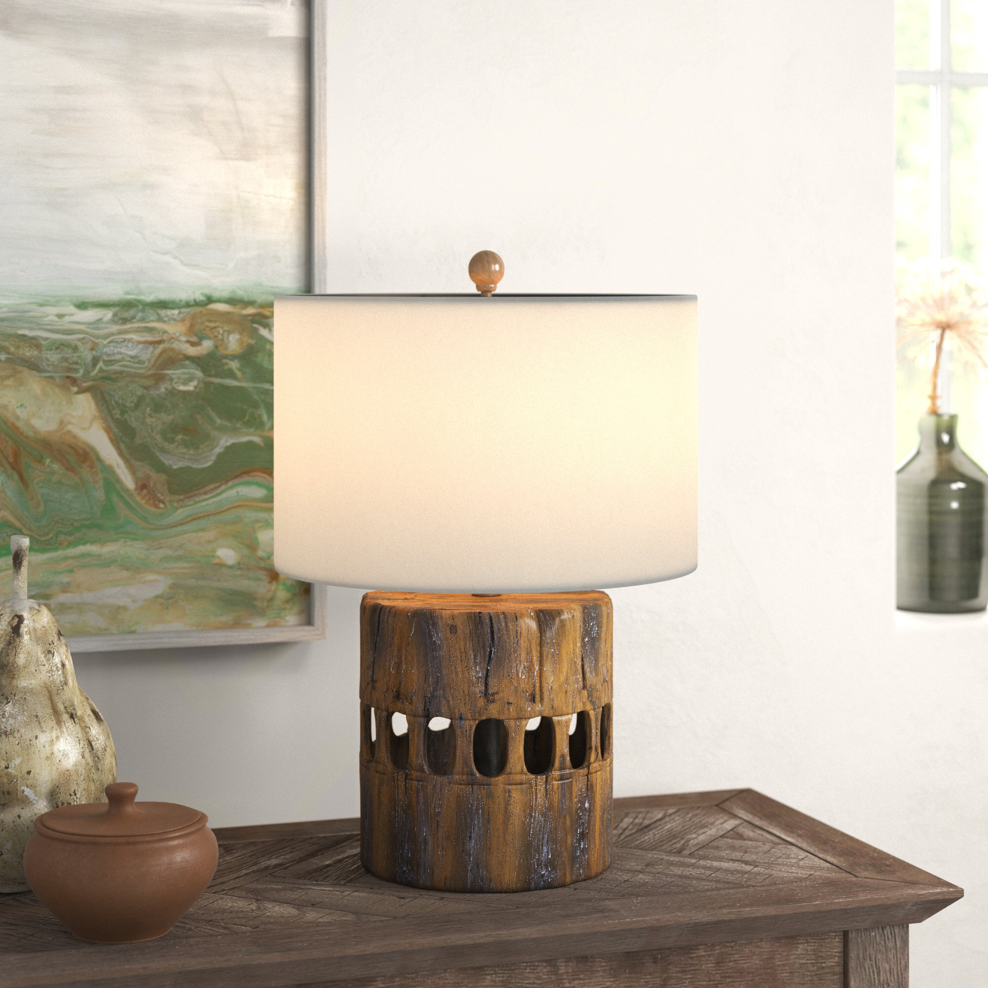Union Rustic Bridget 20" Brown Polyresin Table Lamp & Reviews - Wayfair ...