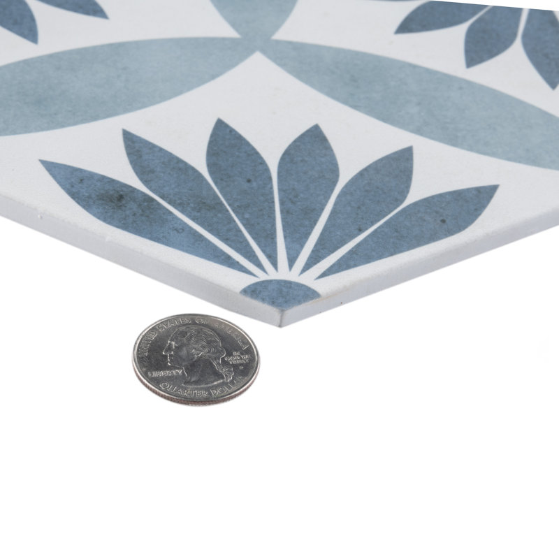 Merola Tile Coco 7" x 8" Porcelain Patterned Wall & Floor Tile | Wayfair