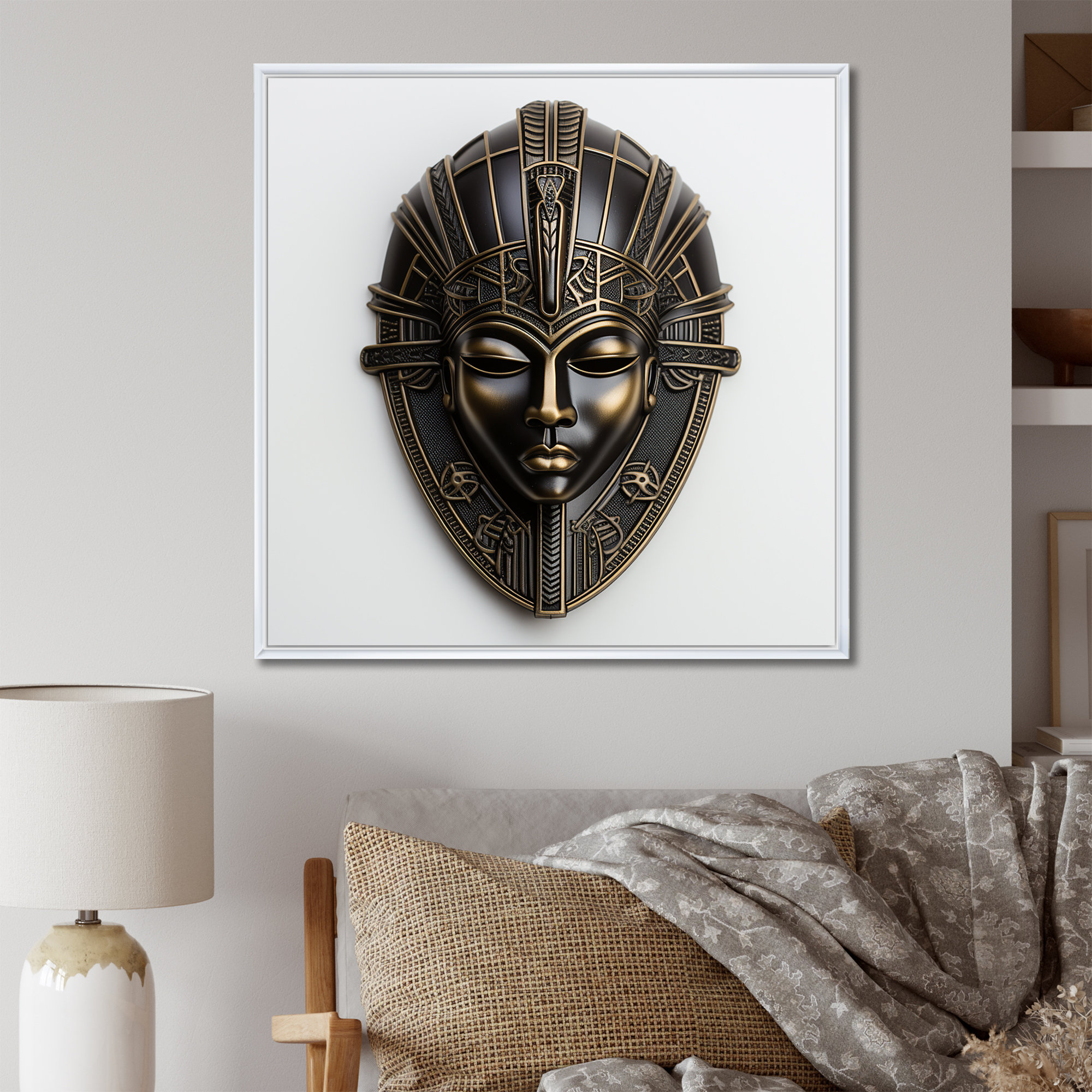 Bungalow Rose African Mask Benin Royalty I - African Mask Wall Art ...