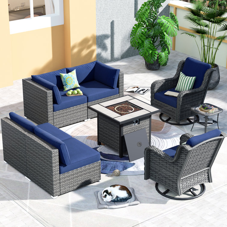 XIZZI 6 - Person Outdoor Seating Group with Cushions | Wayfair