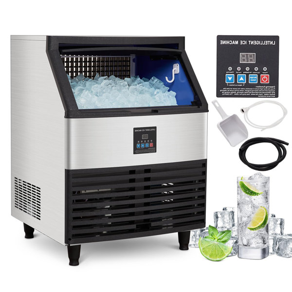 Homhougo 320 Lb. Daily Production Cube Ice Freestanding Ice Maker ...