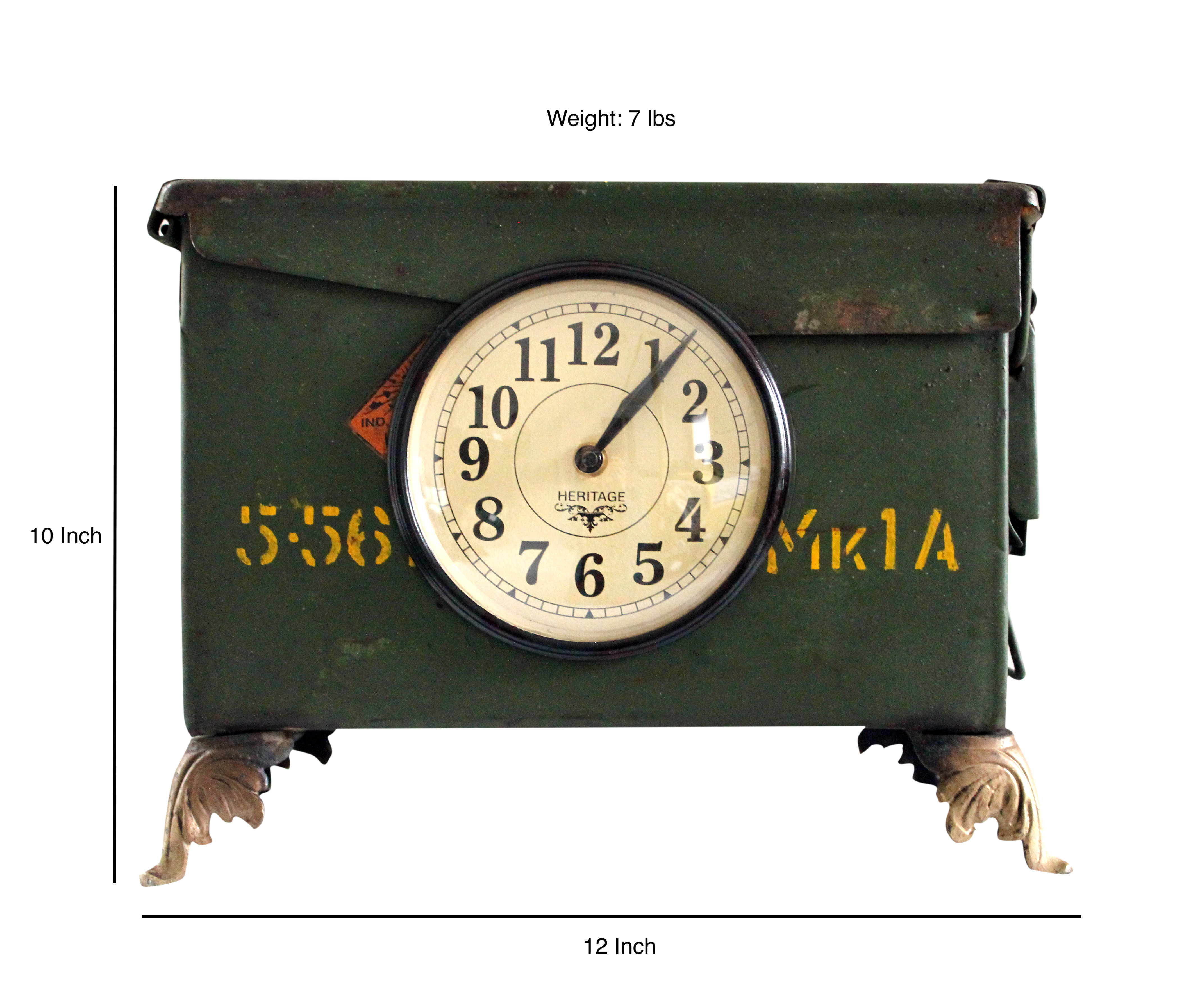 Williston Forge Table Army Toolbox Clock | Wayfair