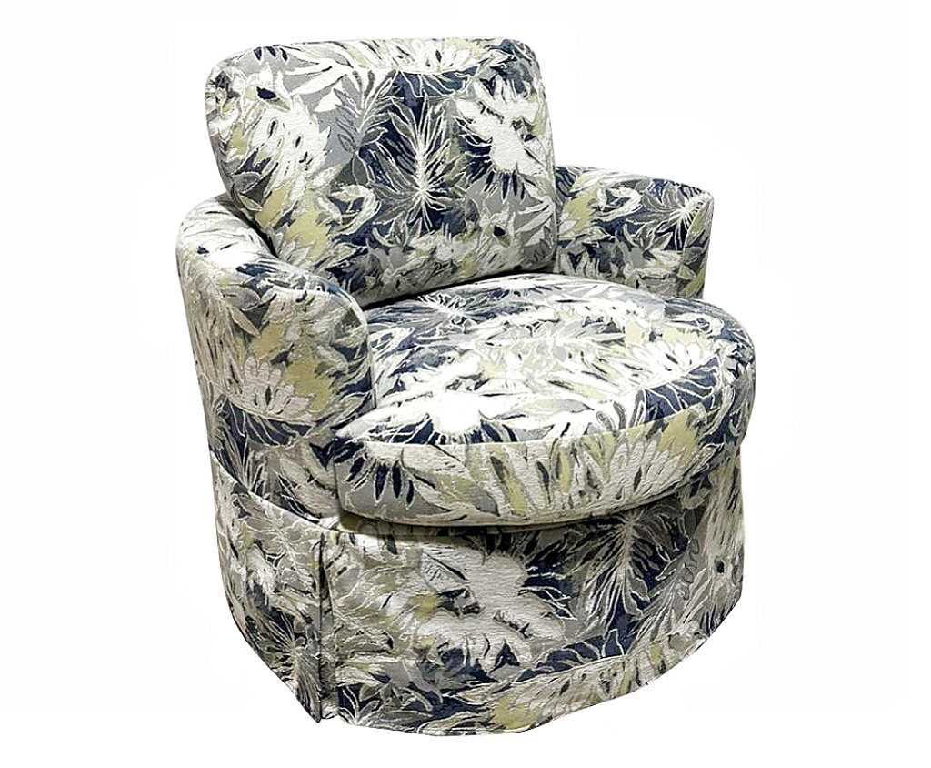 Red Barrel Studio® Carson Upholstered Swivel Barrel Chair | Wayfair