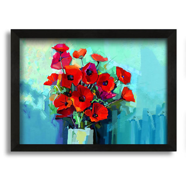 Rosalind Wheeler Poppy Vase Beauty - Single Picture Frame Art Prints on ...
