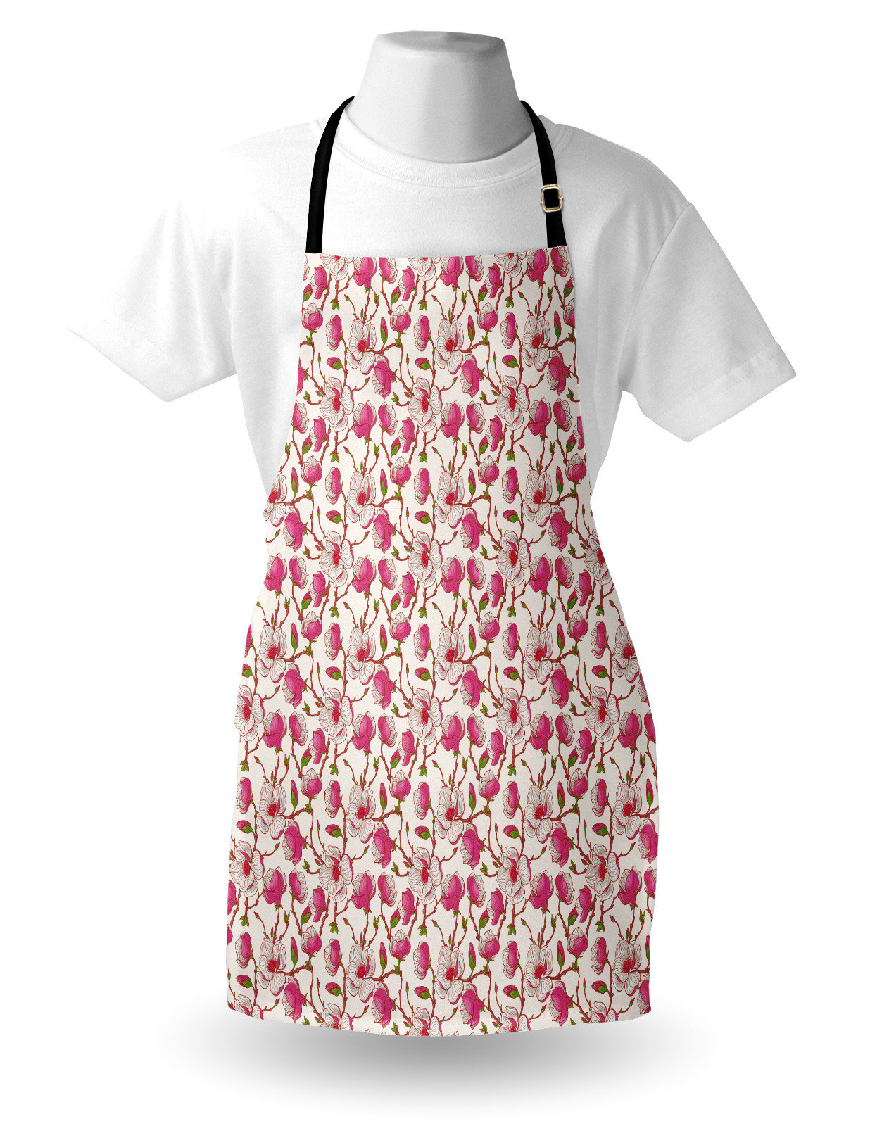 East Urban Home Flower Apron Unisex, Pink Magnolia Garden, Adult Size ...