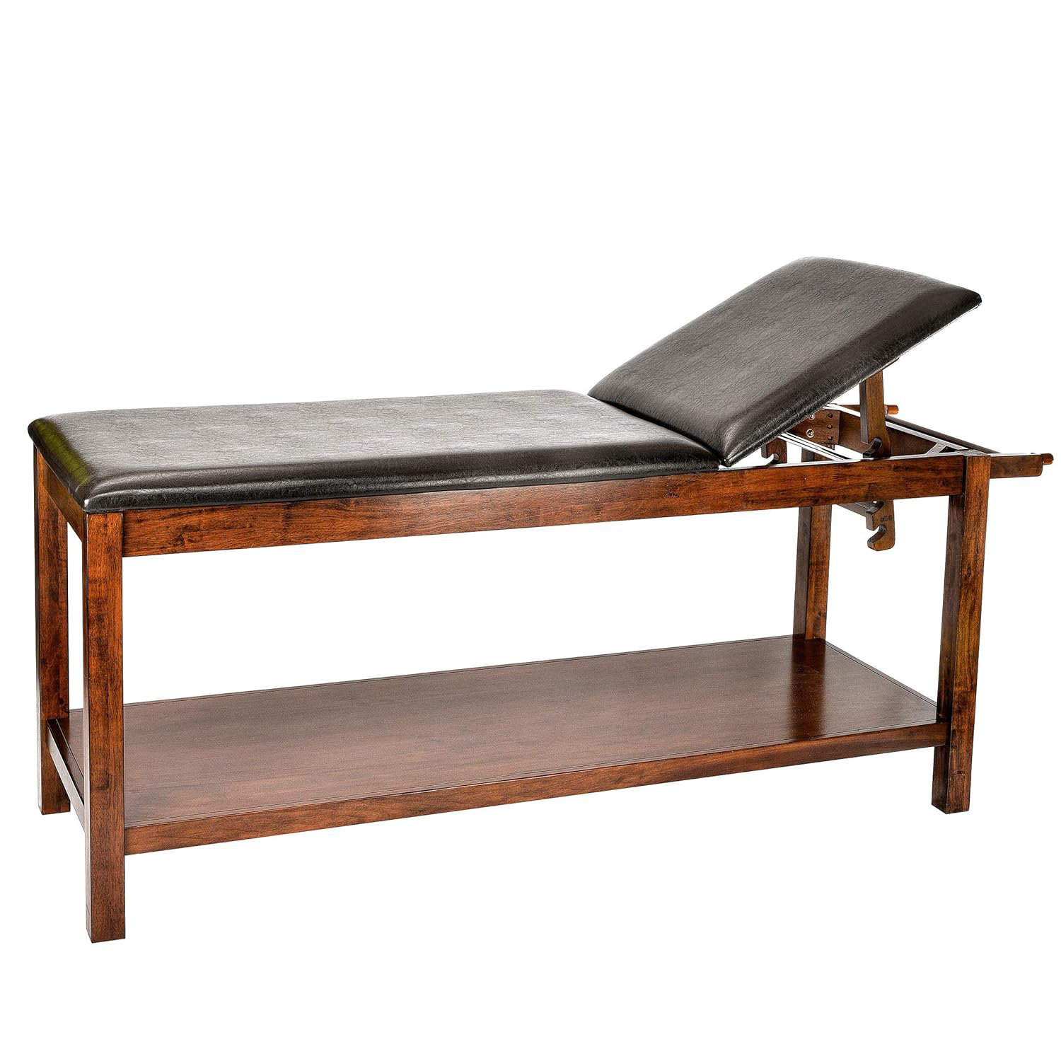 AdirMed Wood Adjustable Backrest Exam Treatment Table with Shelf | Wayfair