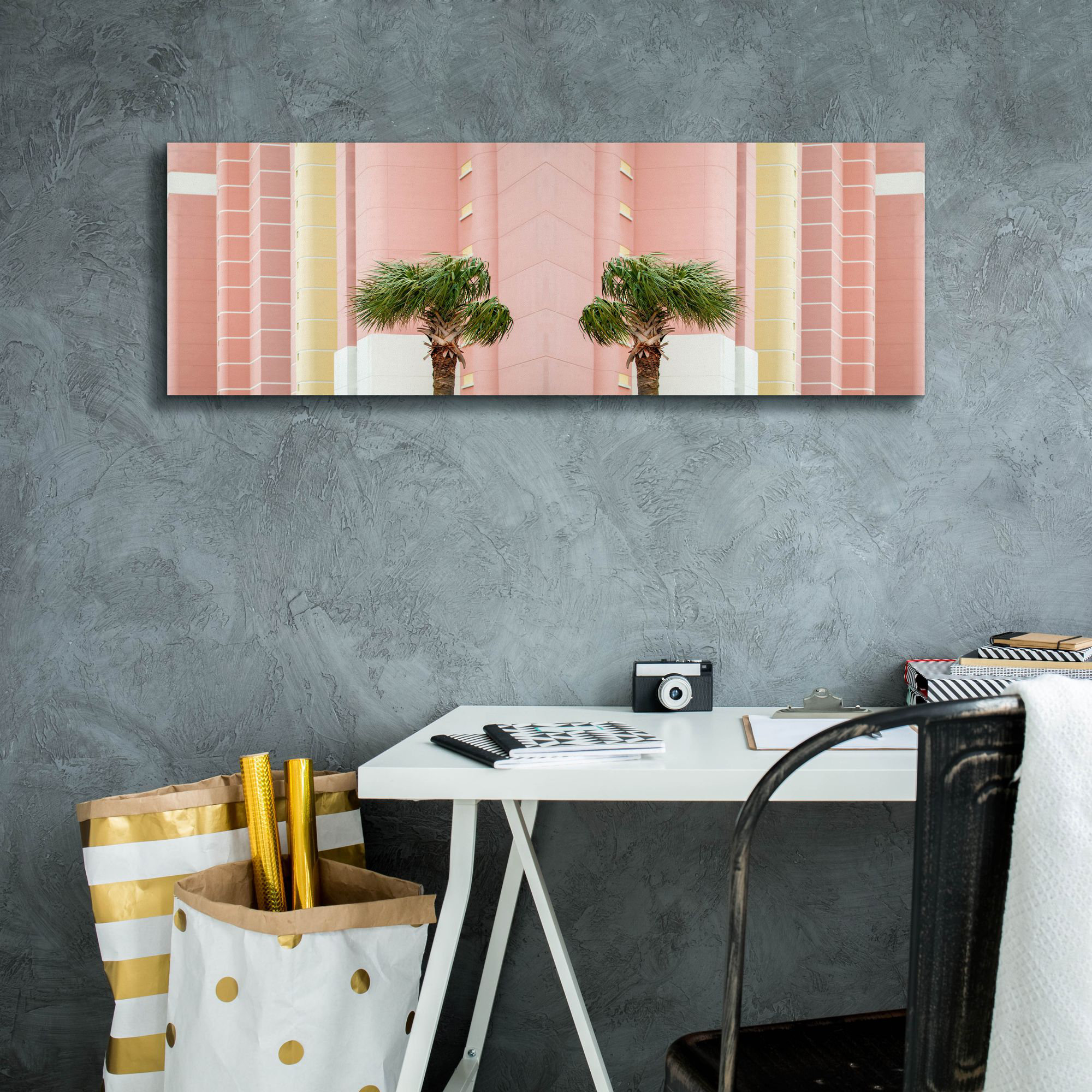 Bay Isle Home™ Two Palms On Canvas by Brooke T. Ryan Print | Wayfair
