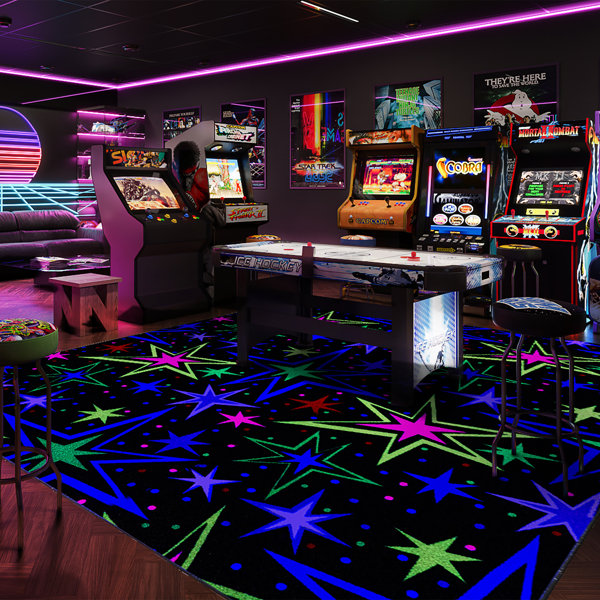 Joy Carpets Kapow Fluorescent Area Rug & Reviews | Wayfair