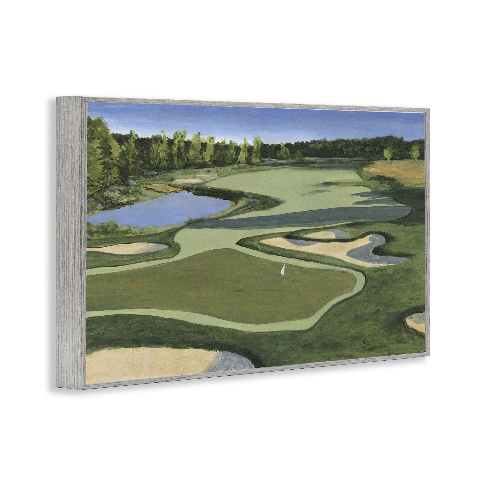 Stupell Industries Traditional Golf Course Framed Giclee Art by Michael ...