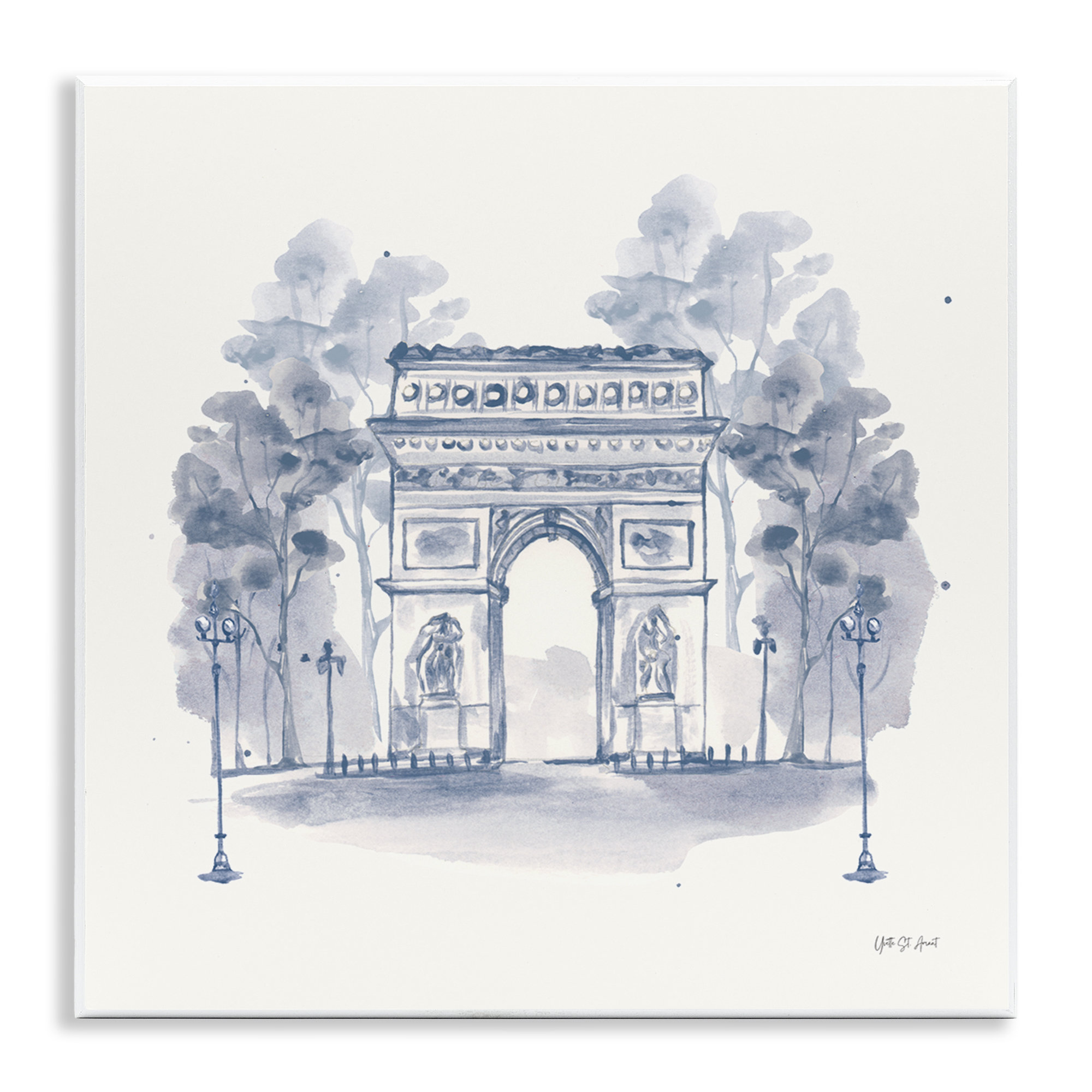 Ebern Designs Arc de Triomphe Sketch Wall Plaque Art by Yvette St ...