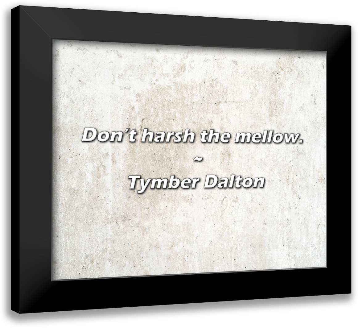 ATX Art Group LLC Tymber Dalton Quote: Don’t harsh the mellow. | Wayfair