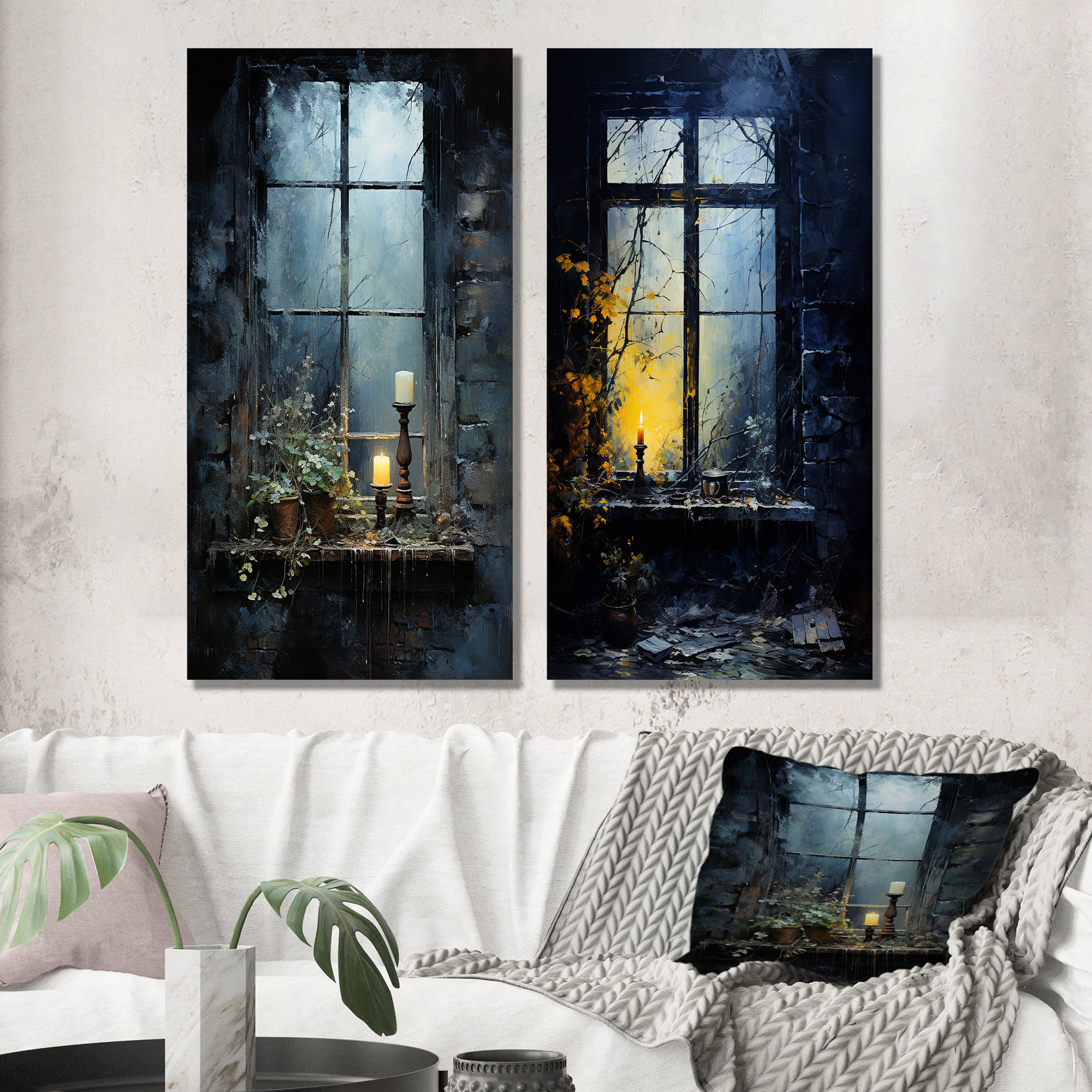 Lark Manor™ Nightly Farmhouse Window Charm II - Farm Windows Metal Wall ...