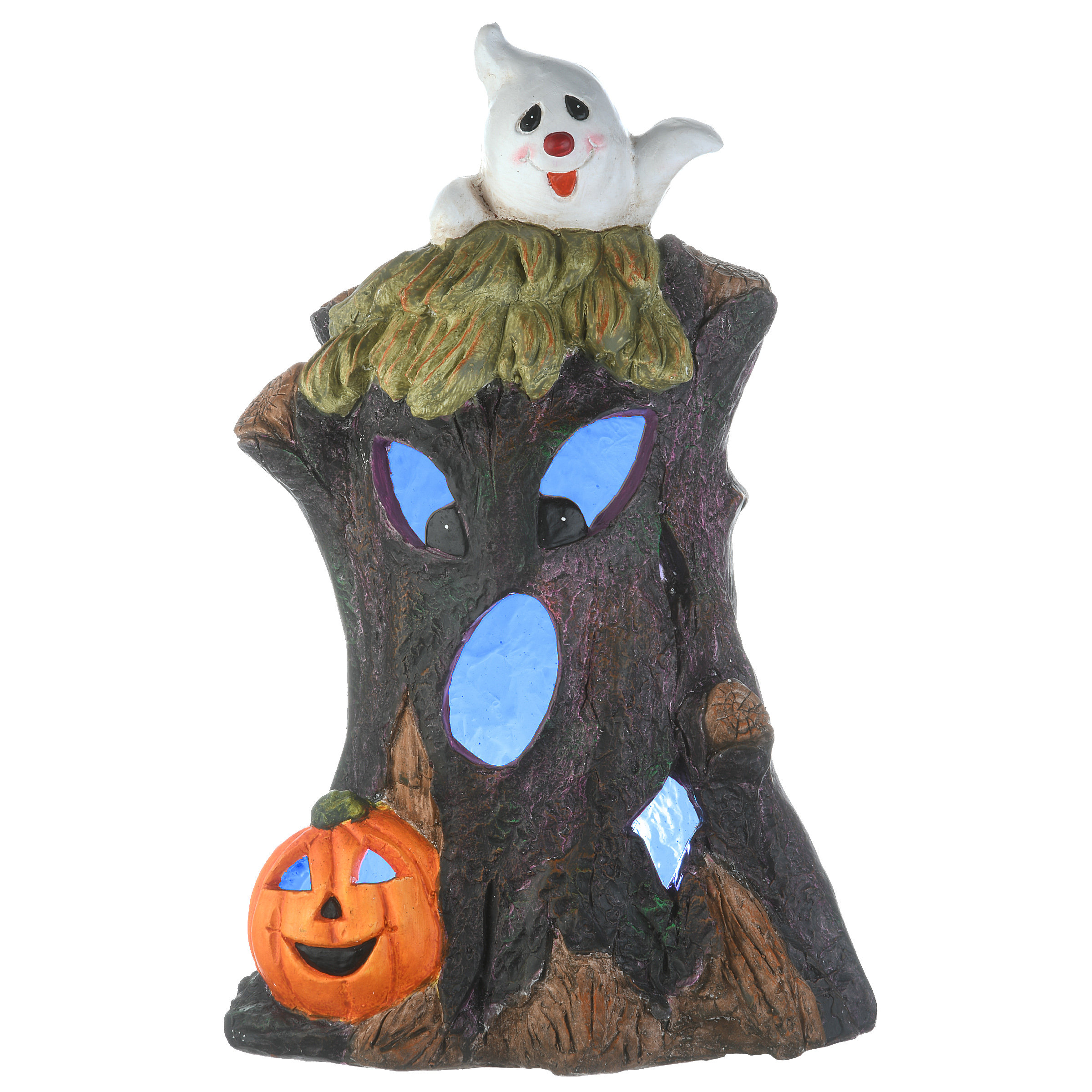 The Holiday Aisle® 18" Haunted Halloween Tree Trunk with LED Light ...