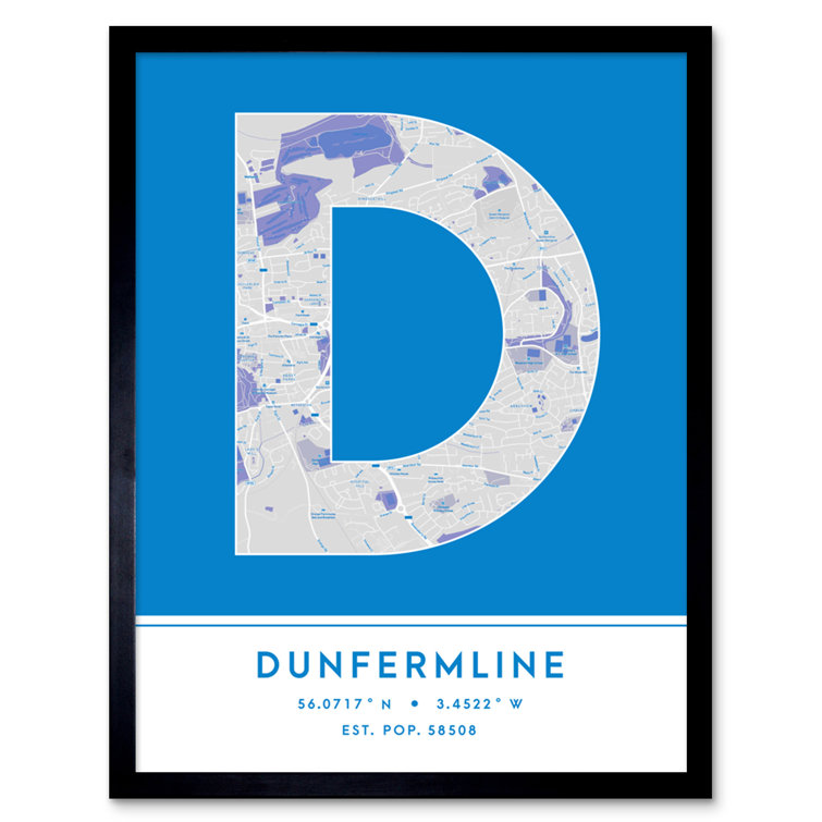 Wee Blue Coo Dunfermline Scotland City Map Dunfermline Scotland Blue by ...