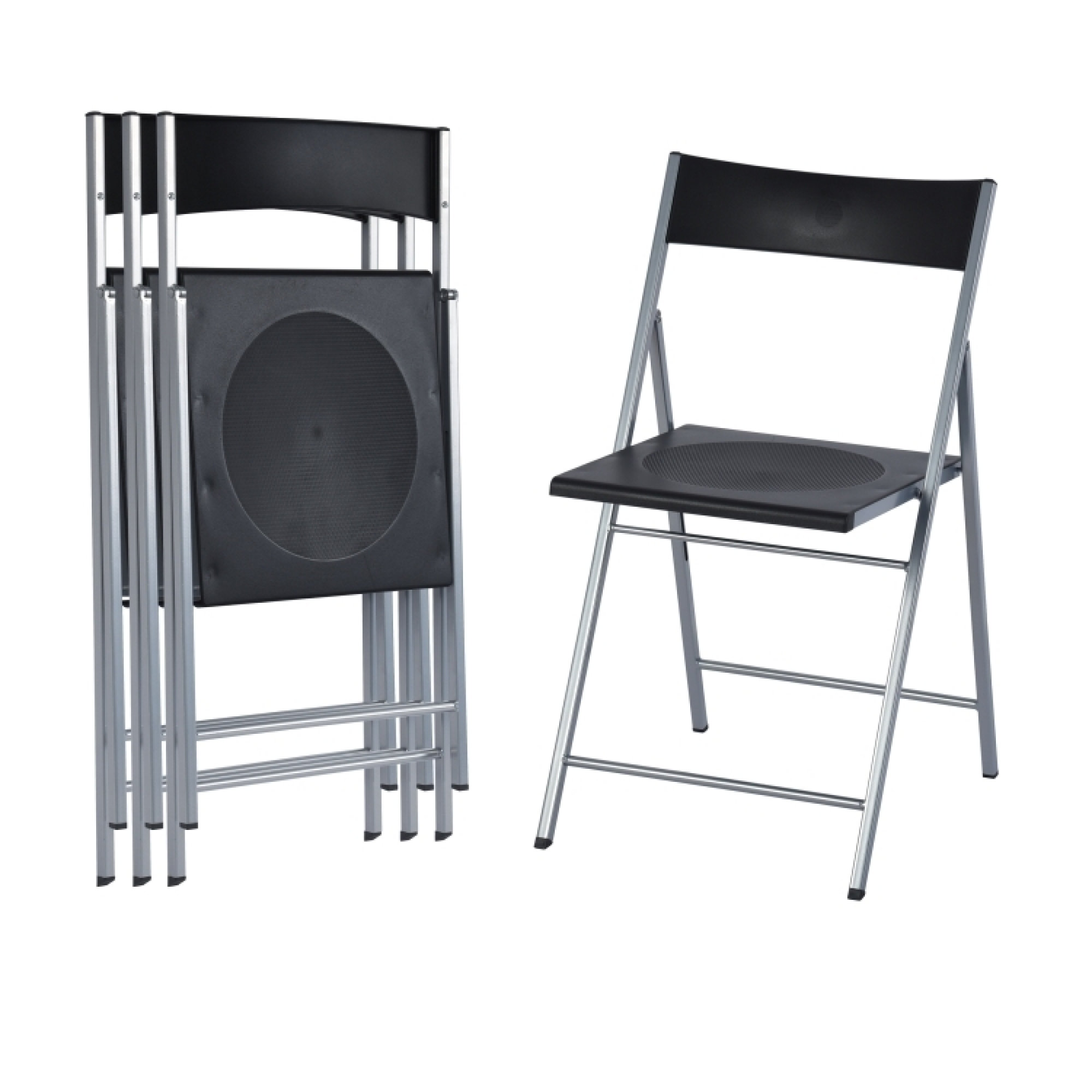 Inbox Zero Margrith Plastic A-Frame Sign Holder Folding Chair Set | Wayfair