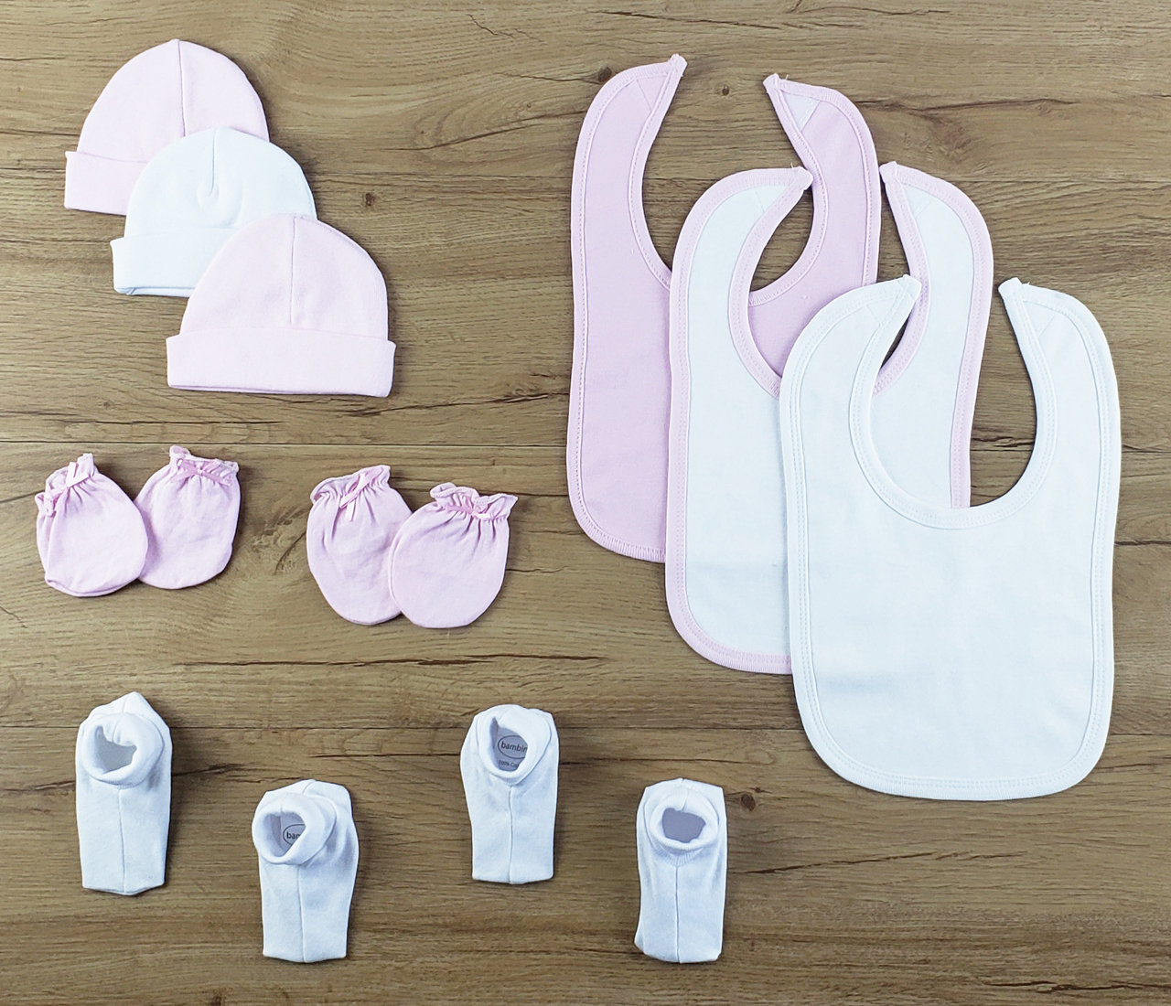 Bambini 10 PC Set Of Bibs, Caps, Booties | Wayfair