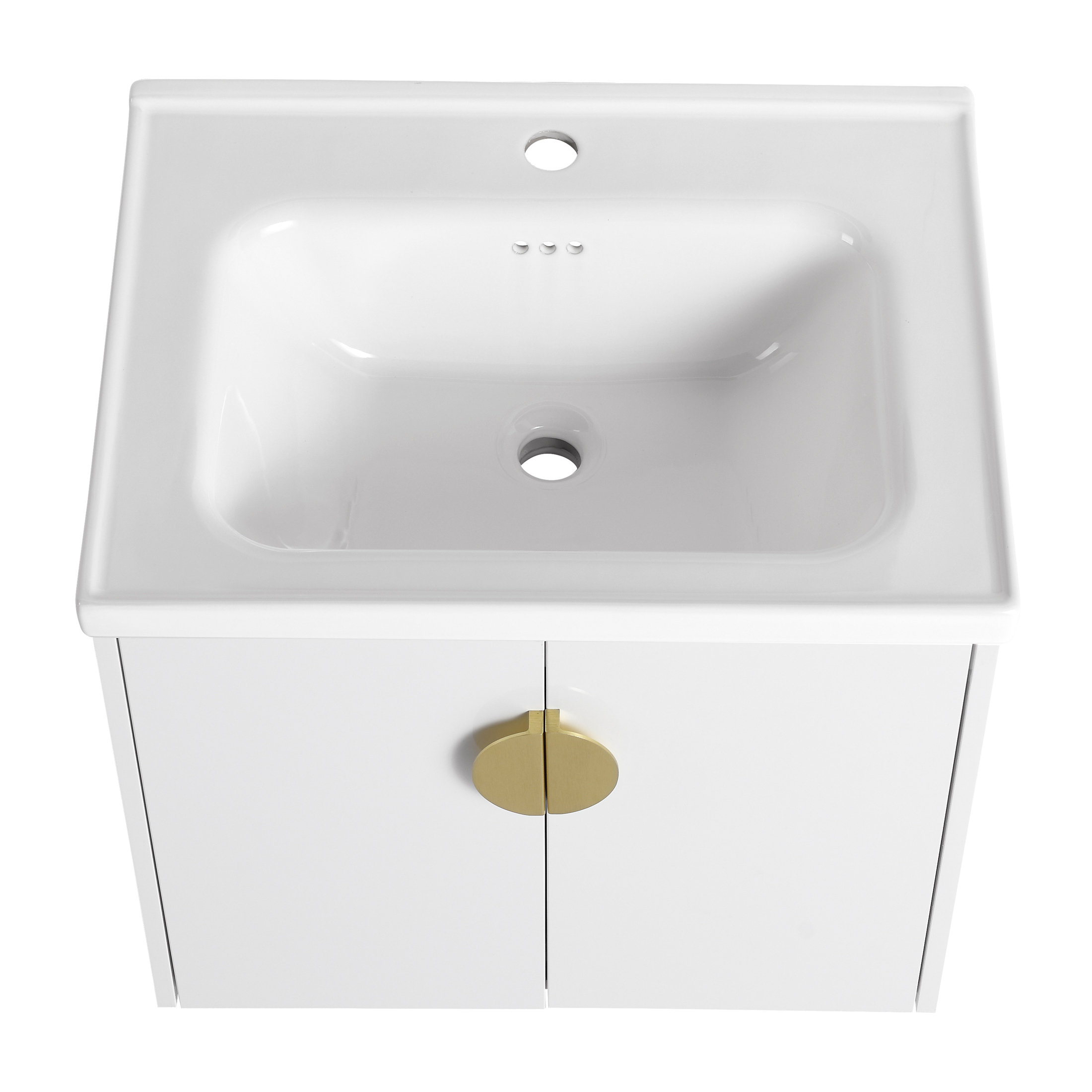 Taroo Clocks 24 Inch Doors Bathroom Vanity With Sink, For Small ...