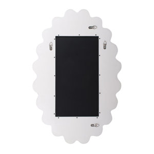 AllModern Anders Modern Wavy Framed Oval Wall Mirror | Wayfair