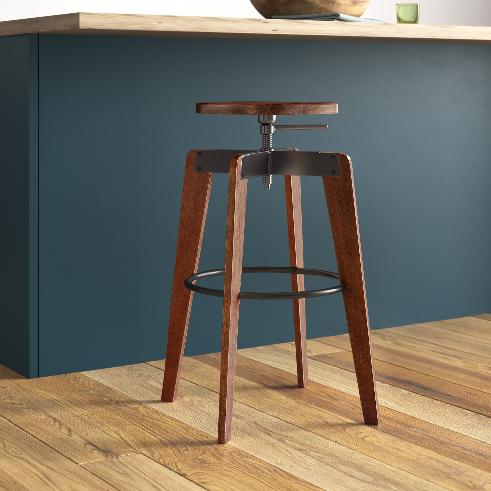 Steelside™ Hull Adjustable Height Bar Stool & Reviews - Wayfair Canada