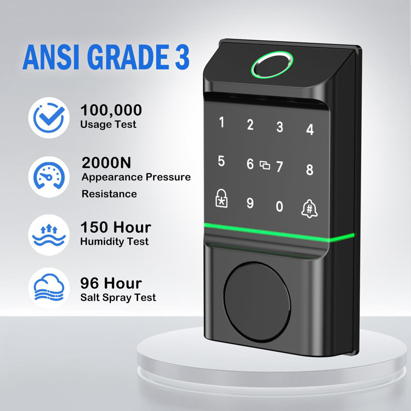 ARMIJU Smart Lock Keyless Entry with Fingerprint and App Control | Wayfair