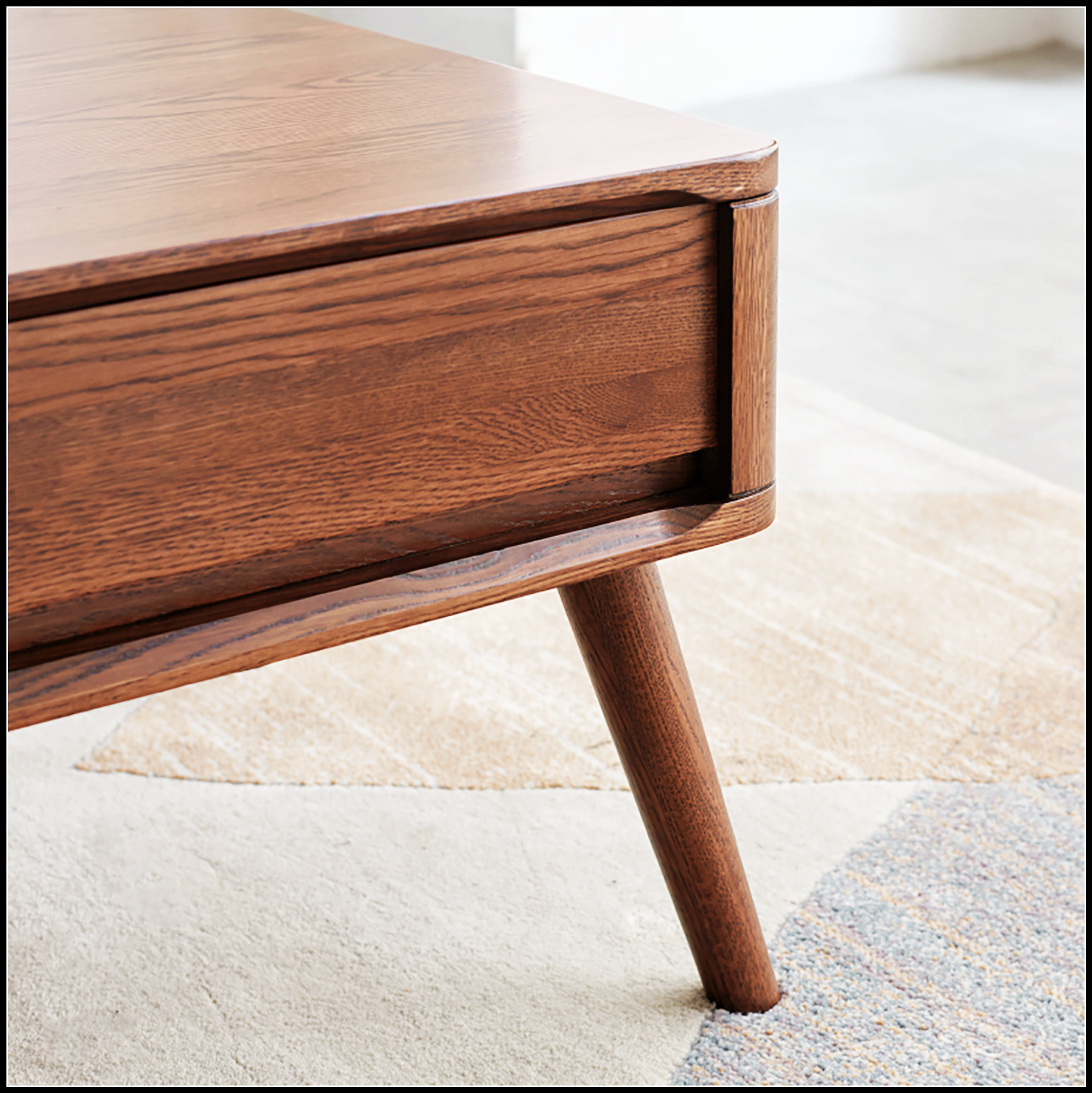 George Oliver Elevating Center Table with Lift-Top Design and Solid Oak ...