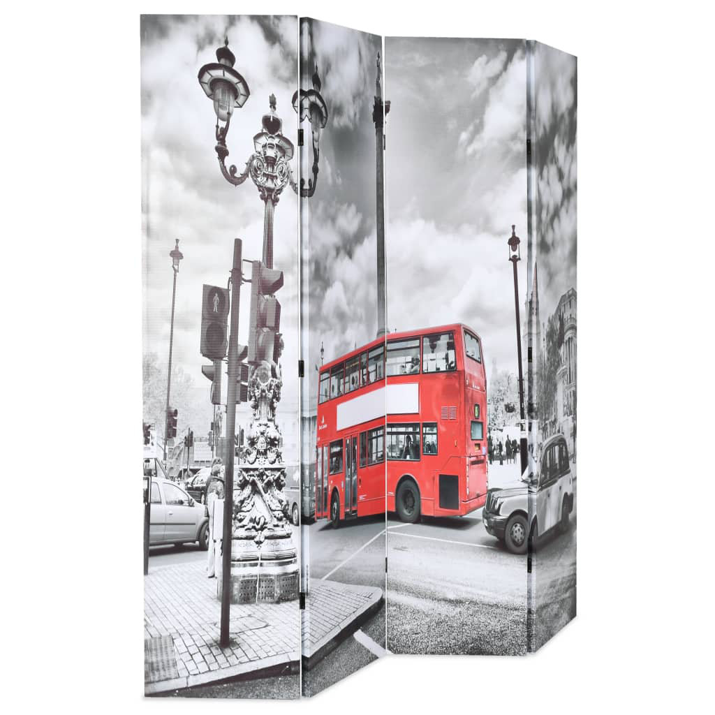 Latitude Run® Vidaxl Folding Room Divider 63.0X66.9" London Bus Black ...