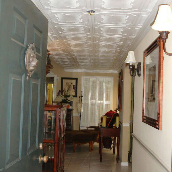 A La Maison Ceilings Coronado 1.6 ft. x 1.6 ft. Polystyrene Glue-up ...