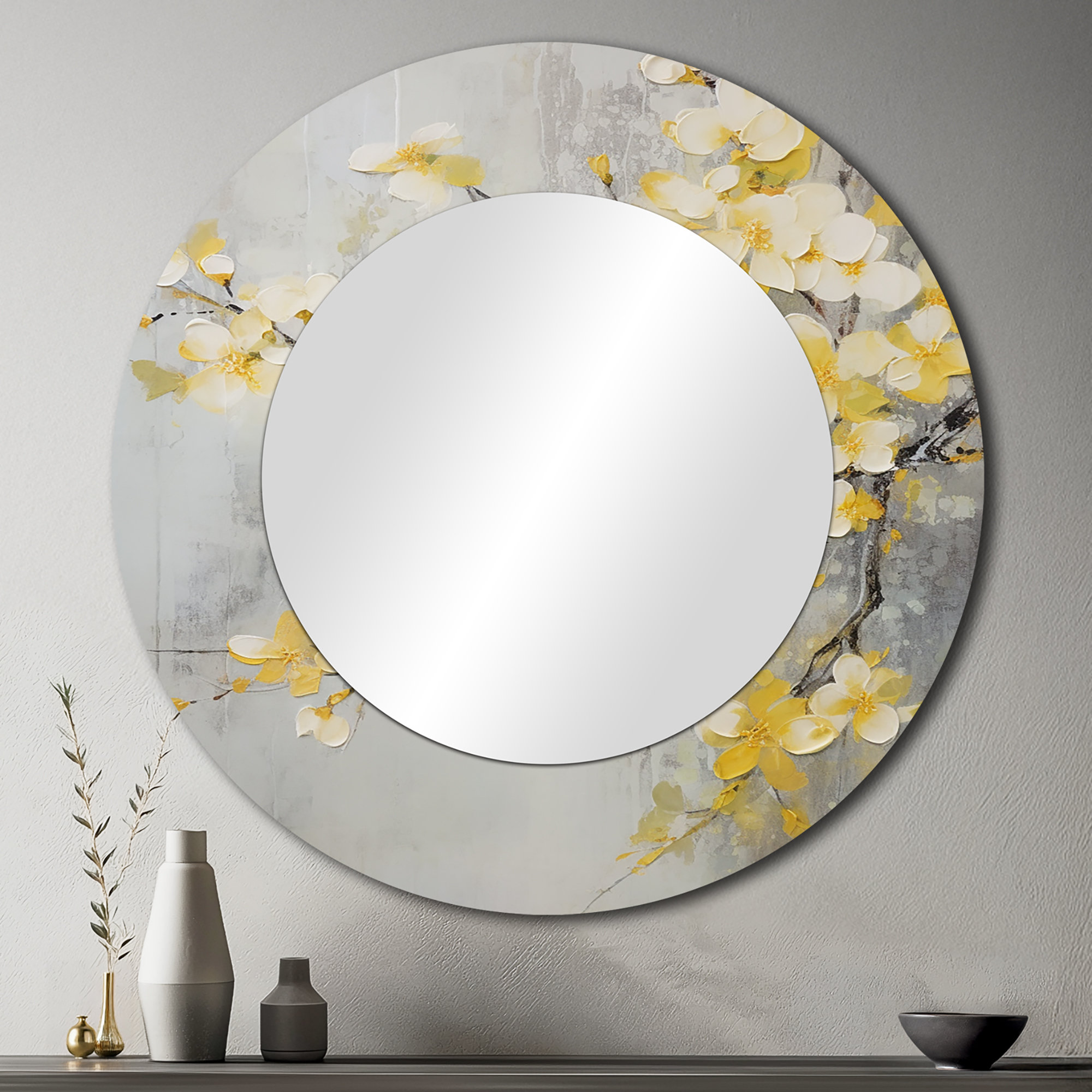 Design Art Apple Blossom Harmony XV - Apple Blossom Unique Wall Mirror ...