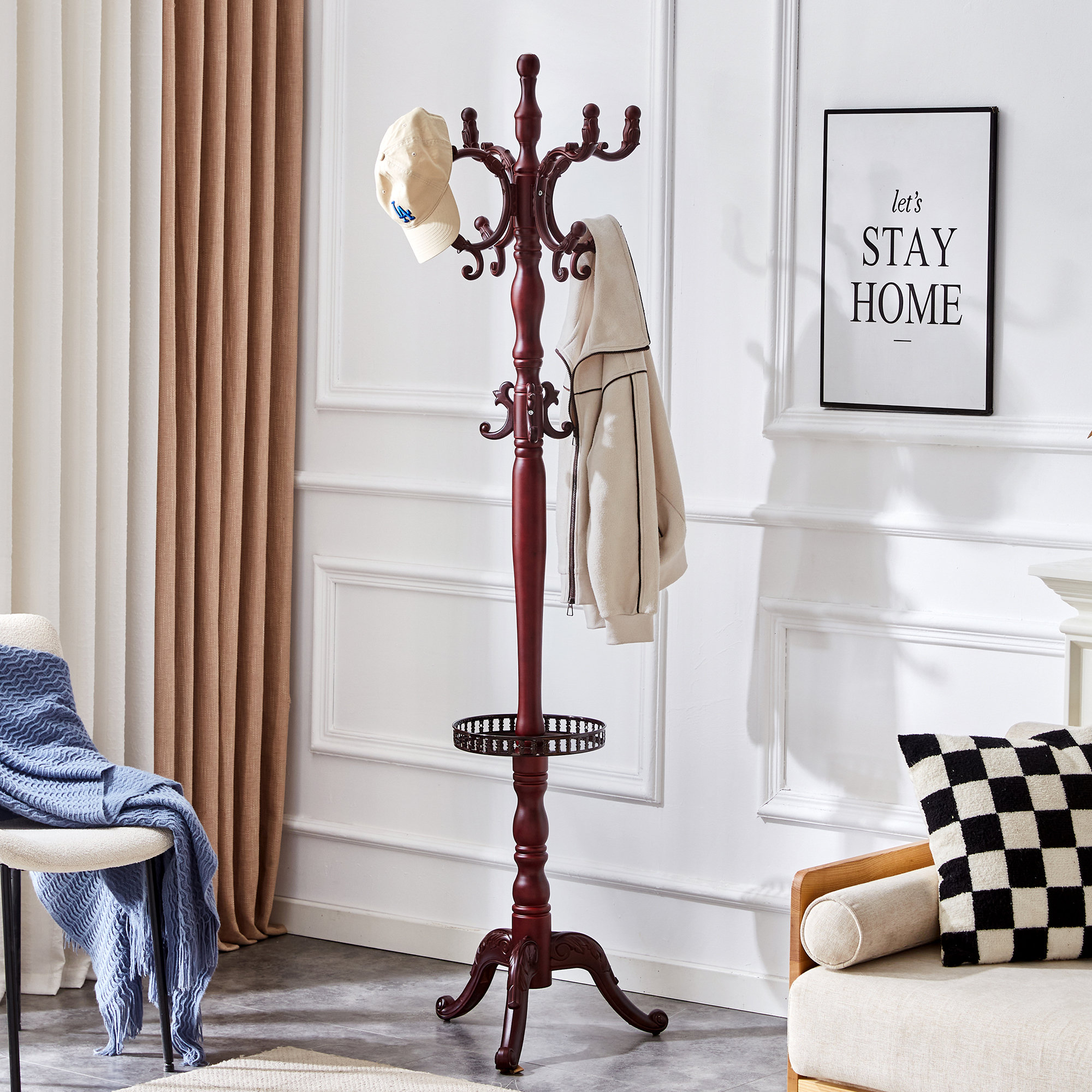 Latitude Run® Modern and Simple Coat&Hat Racks & Solid Wood Hangers ...