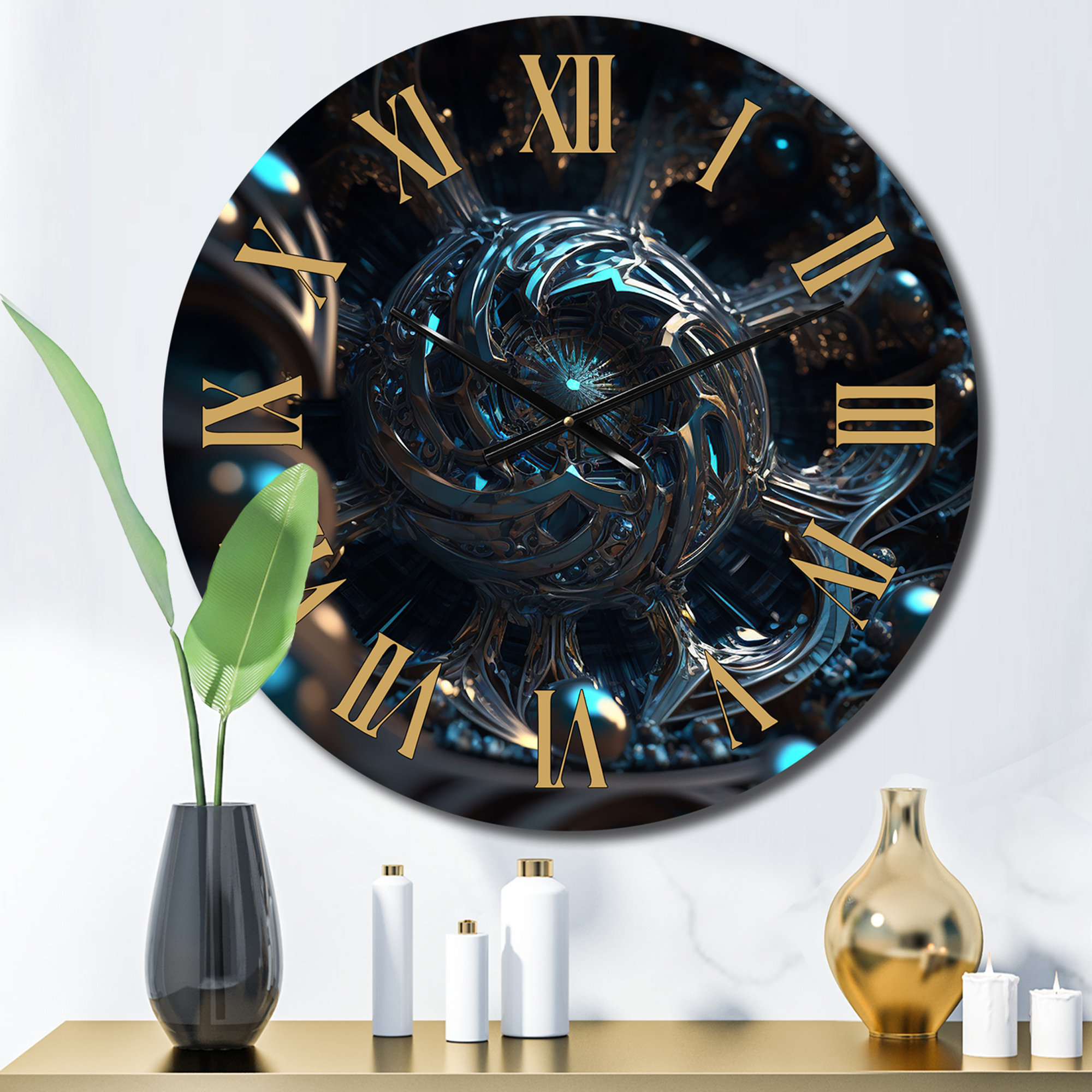 Design Art Through The Rabbit Hole Blue Galactic Labyrinth I - Modern ...