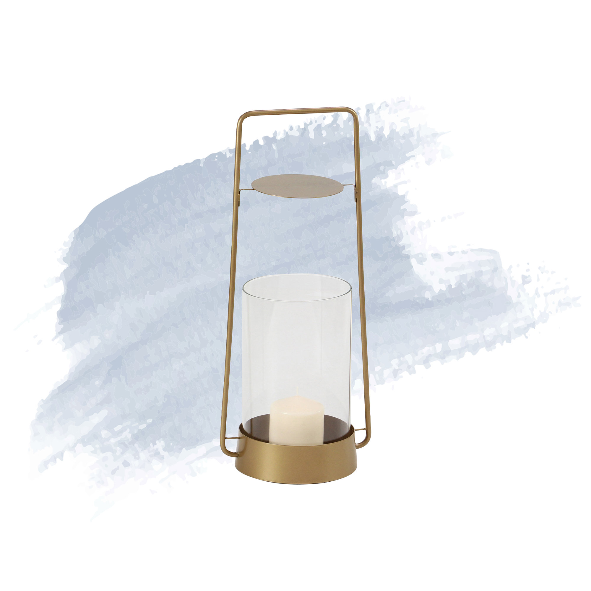 Three Posts Rustic Glass and Metal Tabletop Lantern - Wayfair Canada