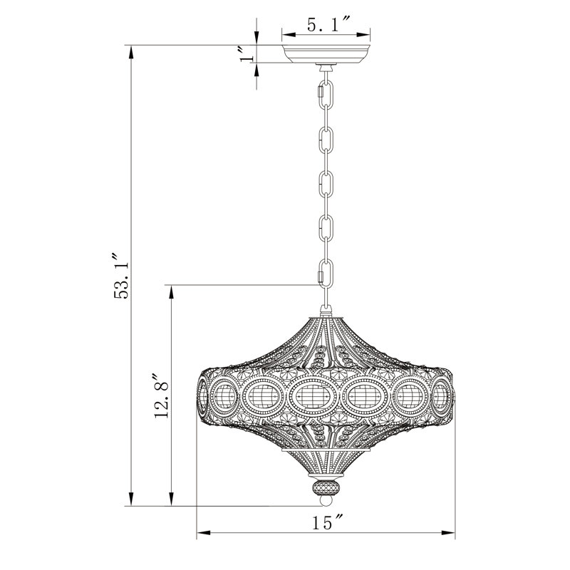 House of Hampton® Keyundra 4 - Light Pendant | Wayfair