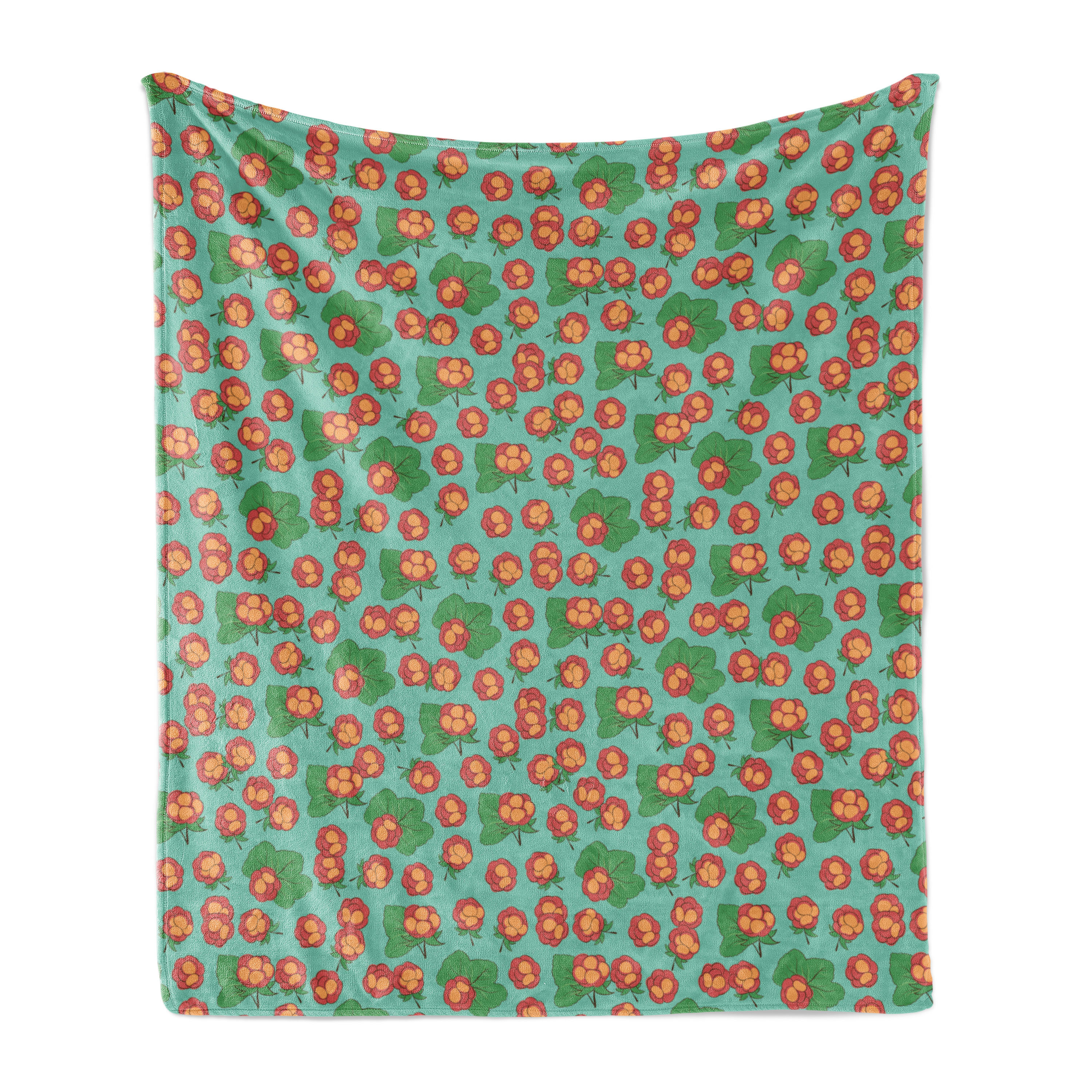 Ambesonne Spring Fleece Throw Blanket Cloudberry Branches Summer ...
