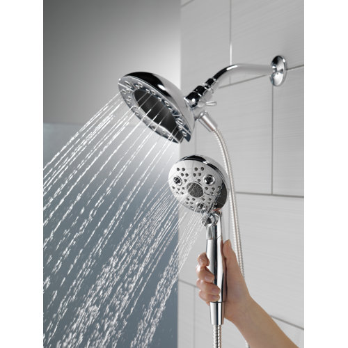 Delta Multi Function Dual Shower Head with In2ition Shower & Reviews ...