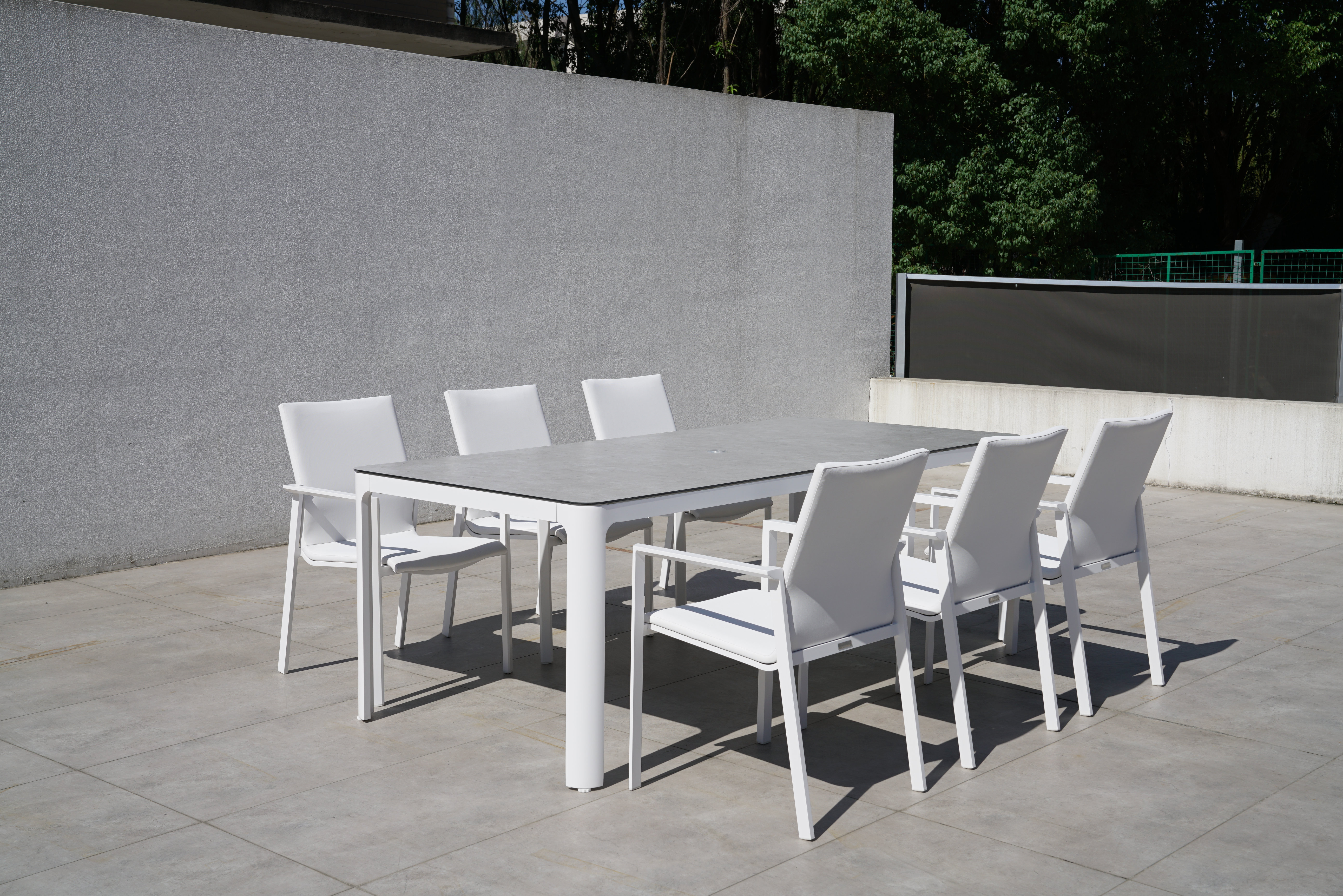 Latitude Run® Cebes Rectangular 6 - Person 87" Long Aluminum Dining Set ...